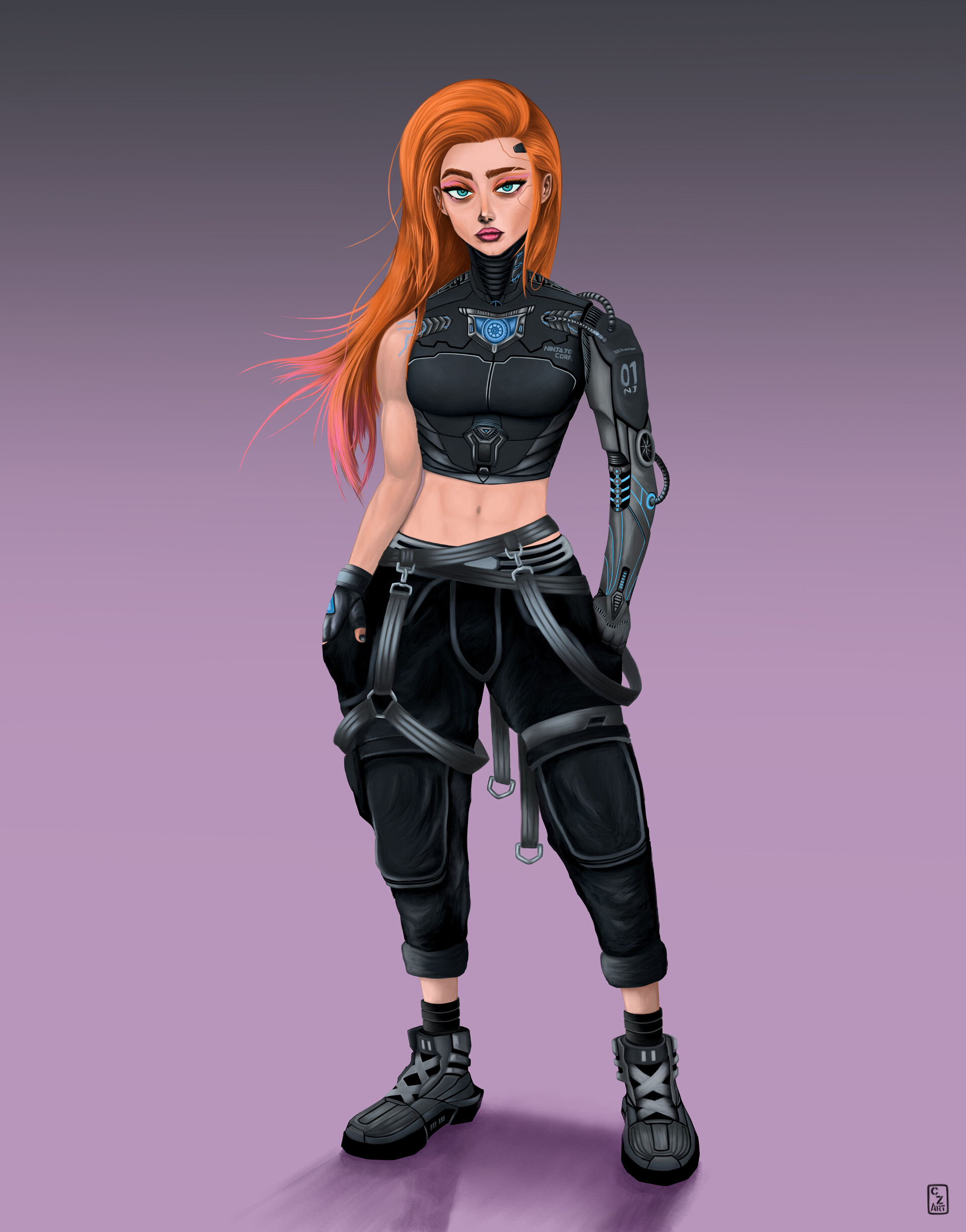 ArtStation - cyberpunk girl