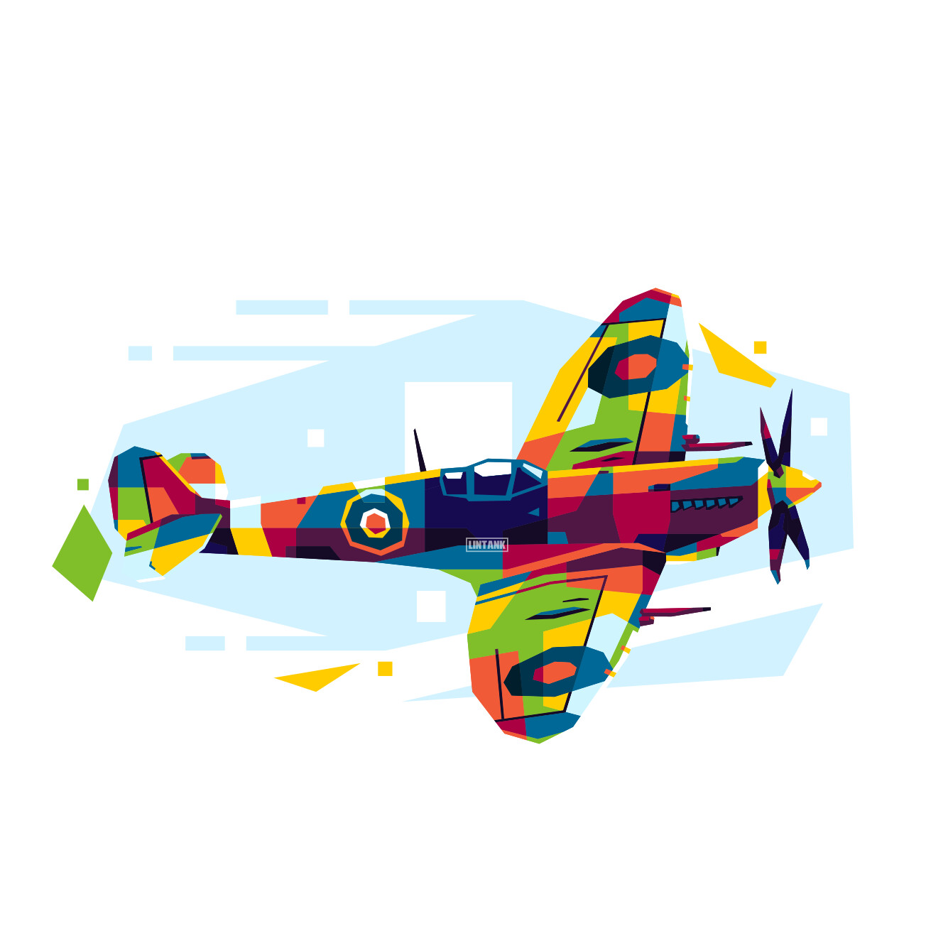 ArtStation - Supermarine Spitfire in WPAP Illustration