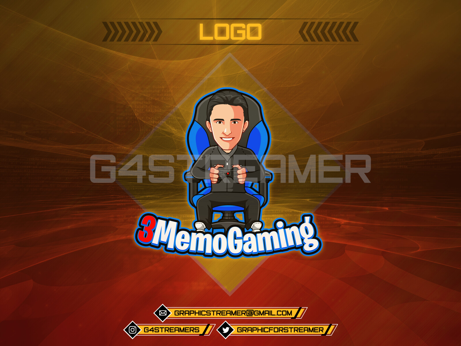 graphic for streamer - MAN GAMING LOGO