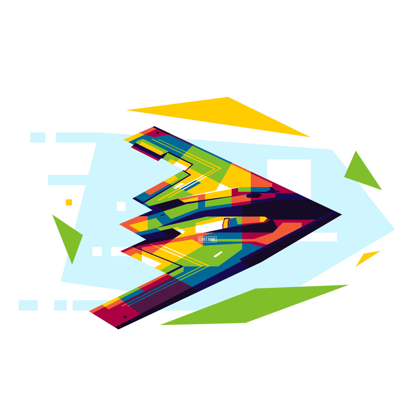 ArtStation - B-2 Spirit in WPAP Illustration