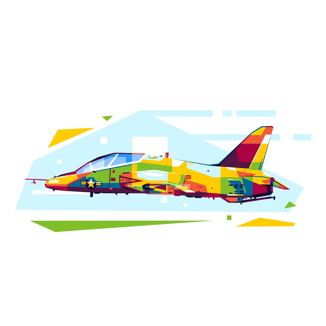 ArtStation - T-45 Goshawk in WPAP Illustration
