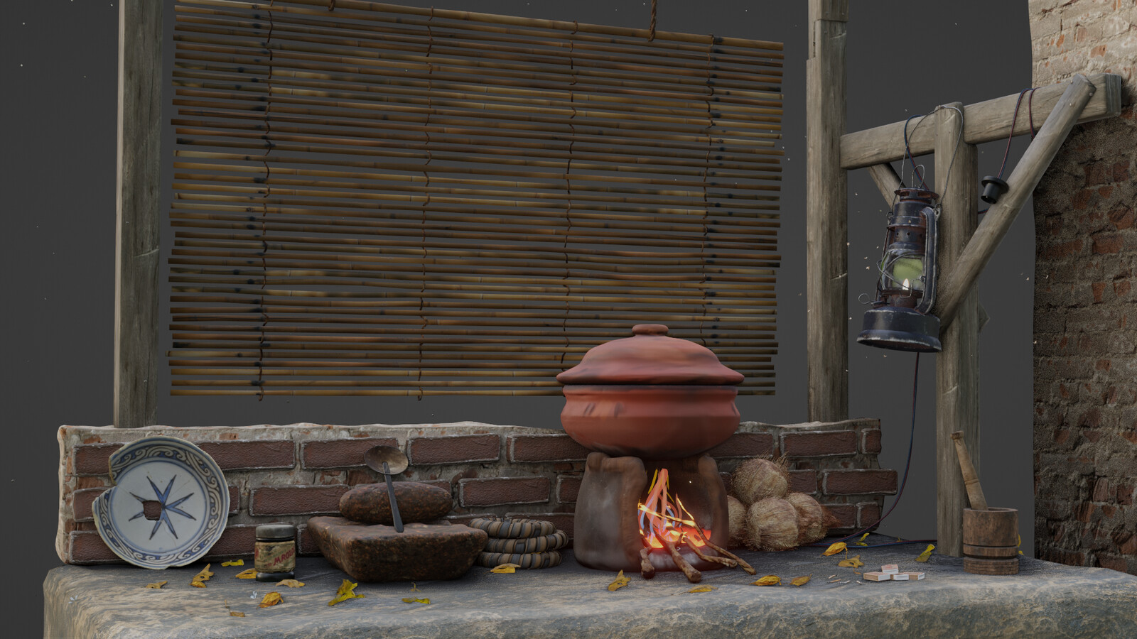 Banula Perera - Cooking In the Rain - A Blender Animation