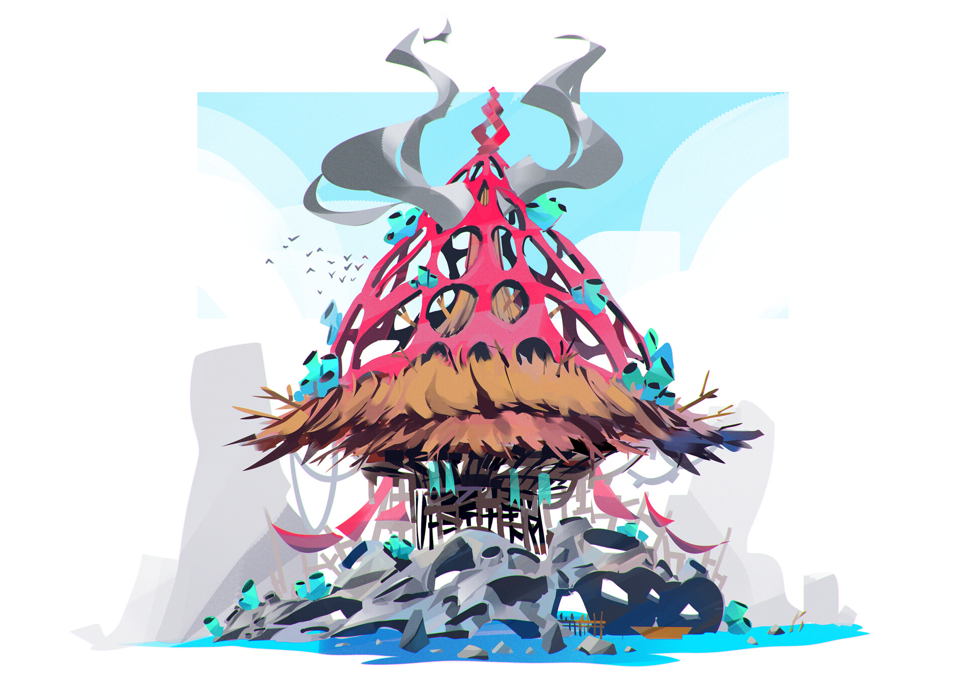 ArtStation - AD 1: Coral houses