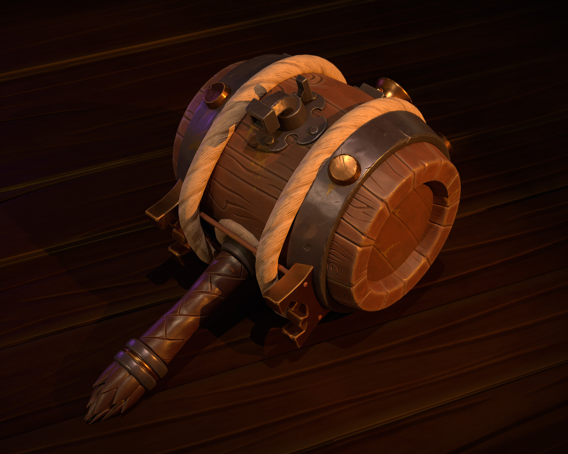 ArtStation - Stylized Barrel Hammer