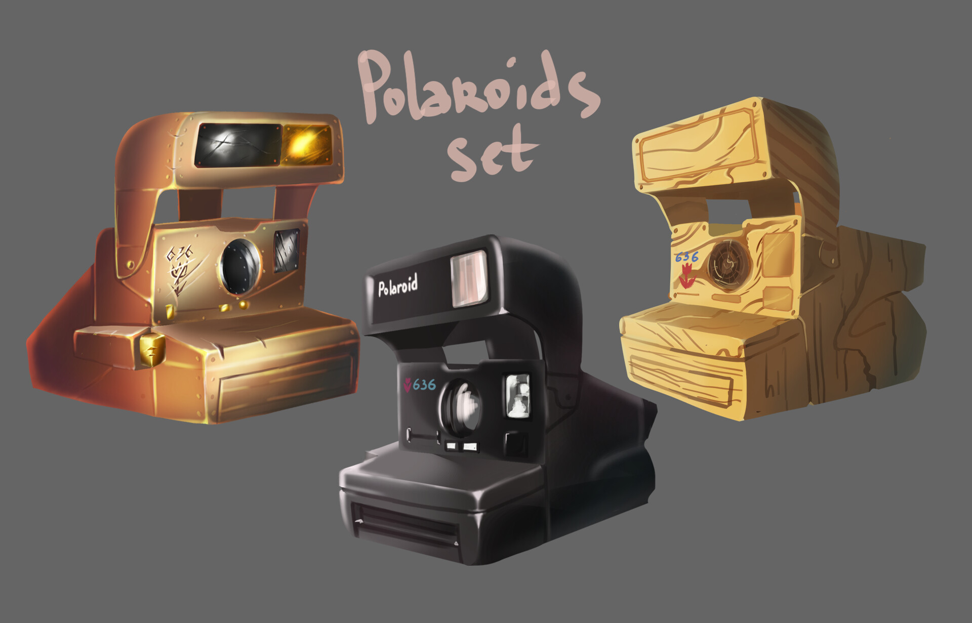 ArtStation - materials studies. 2d objects.