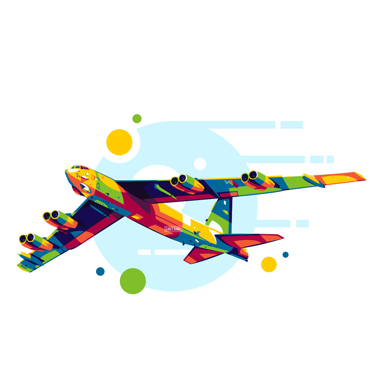 ArtStation - B-52 Stratofortress in Pop Art Illustration