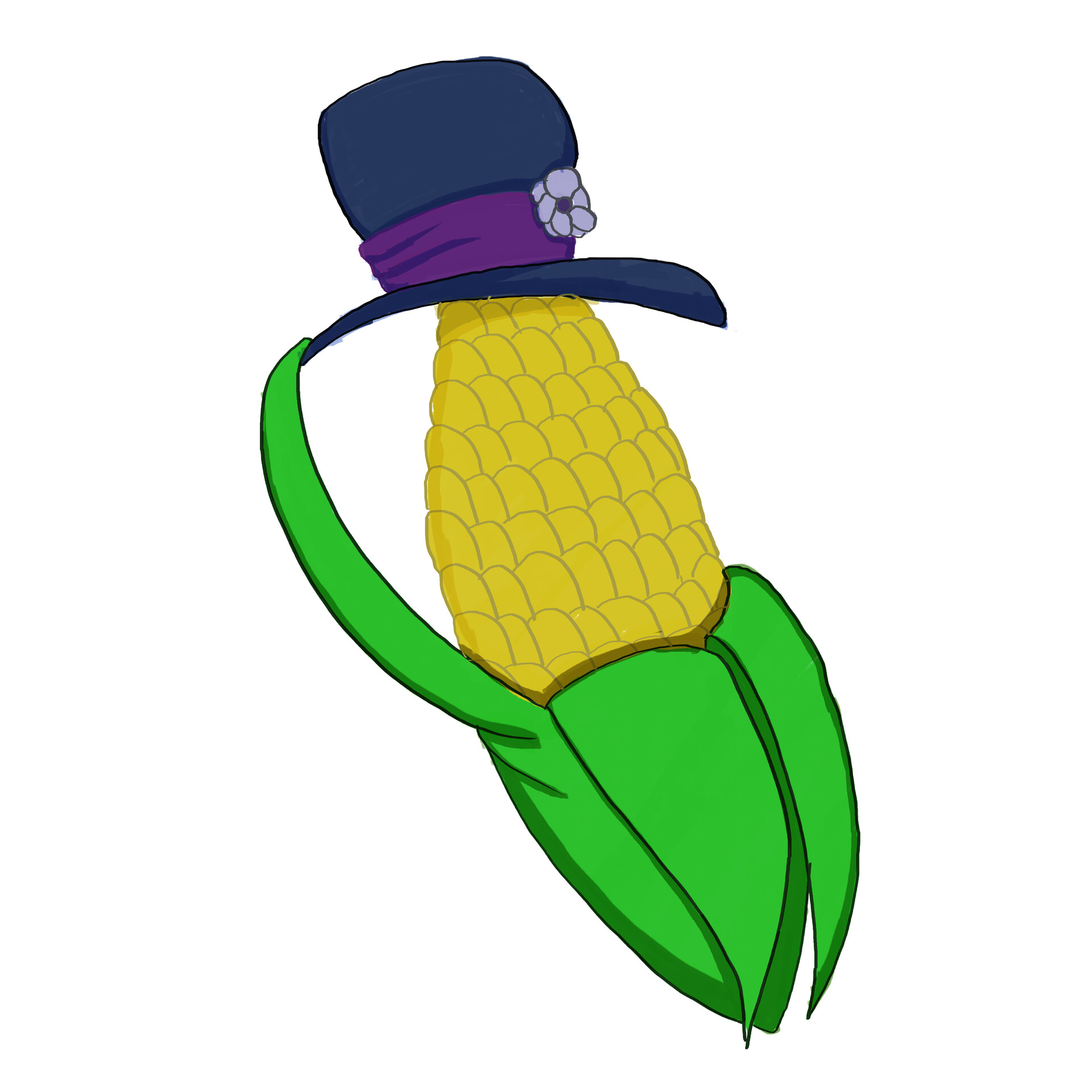 ArtStation - Corn wearing a Top Hat
