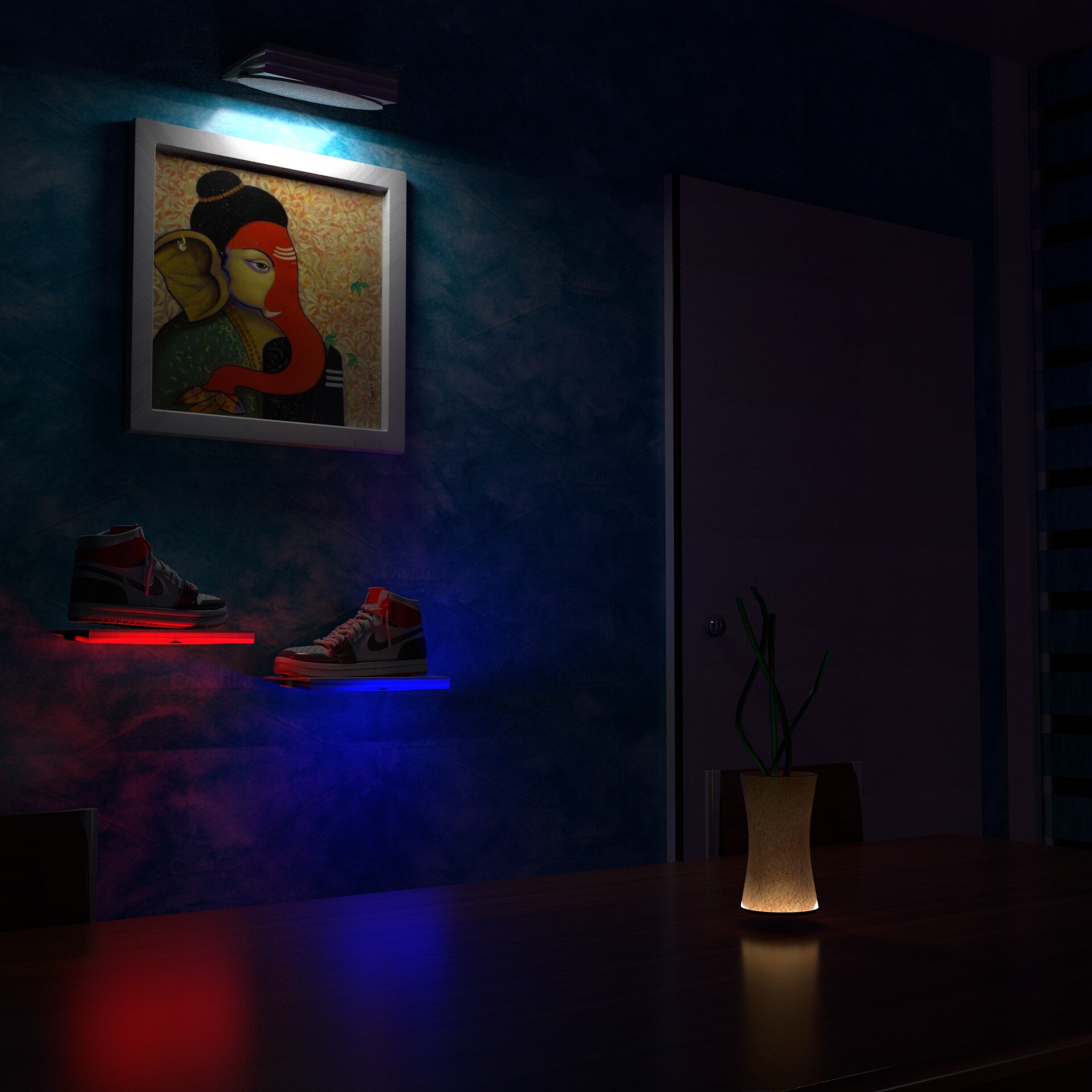 ArtStation - 3D interior lighting ( Night)