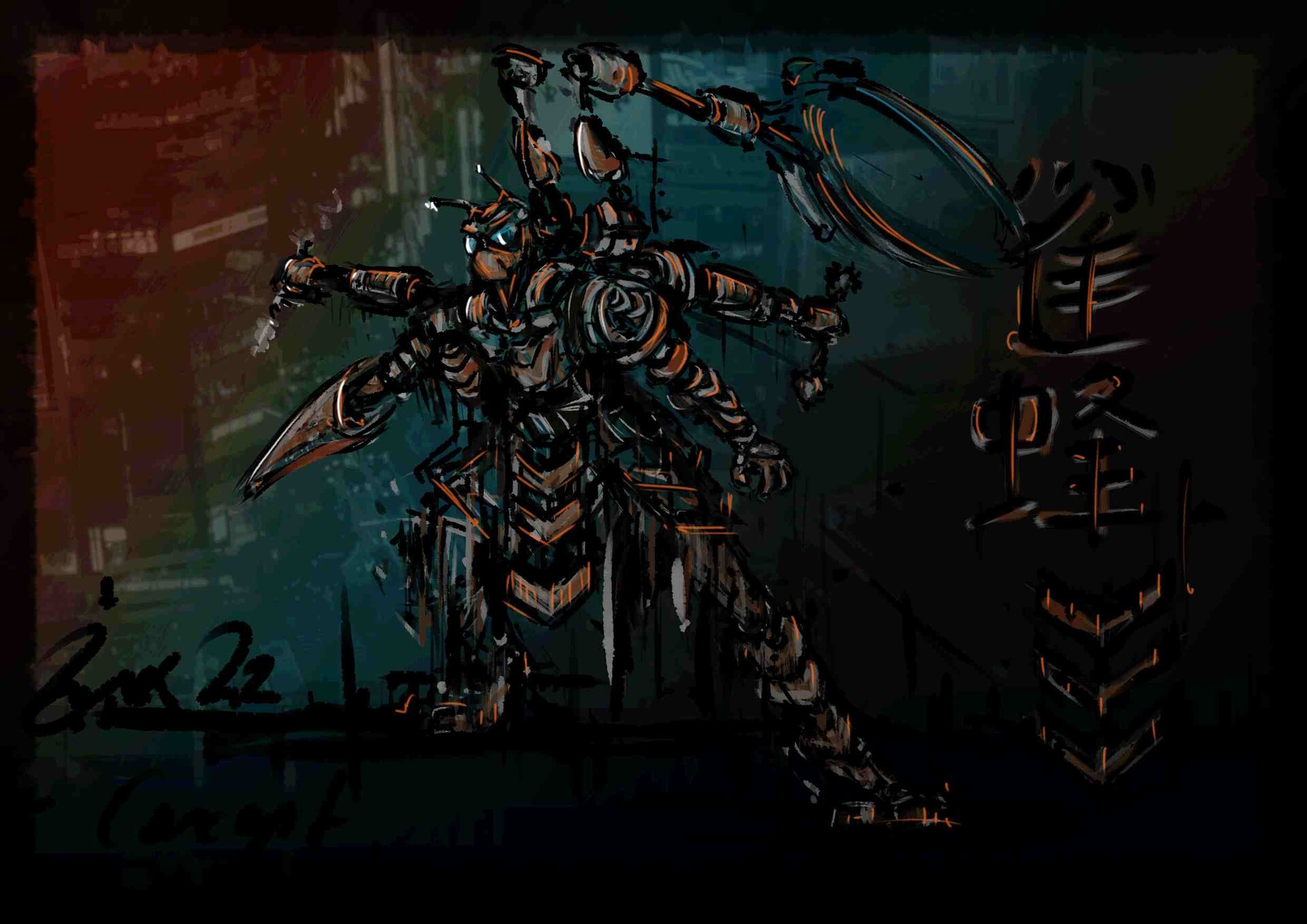 ArtStation - Hornet character - concept