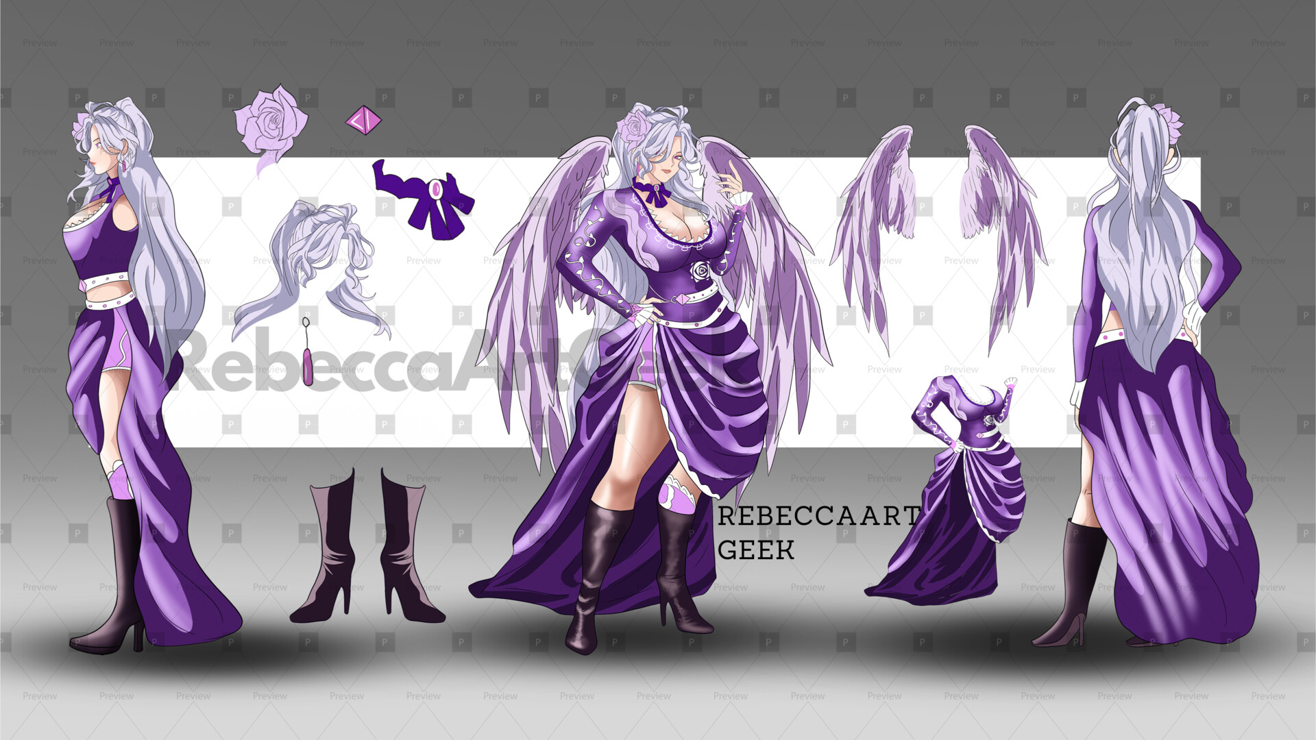 ArtStation - VTuber Model Reference Sheet