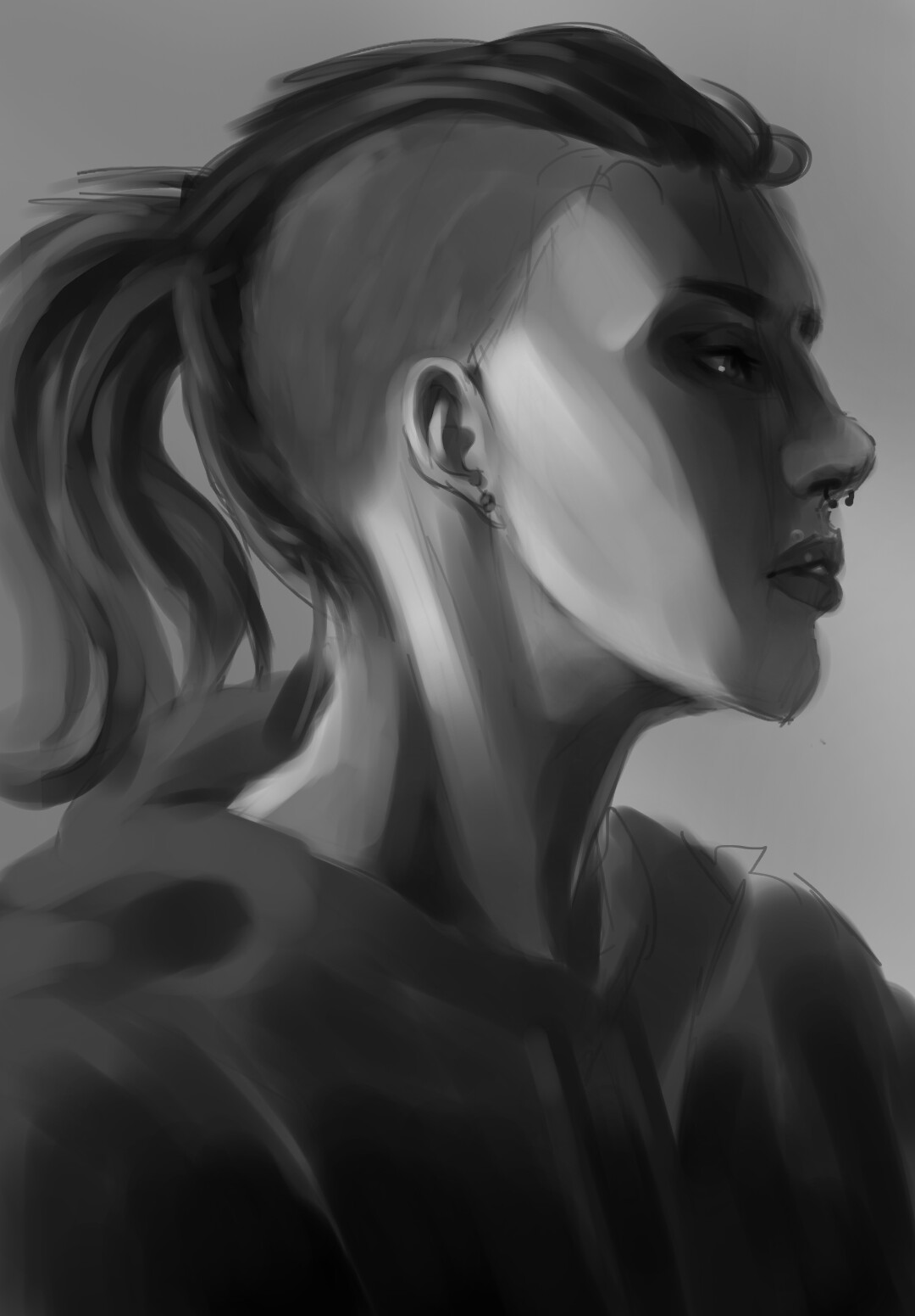 ArtStation - Greyscale Portrait Practice