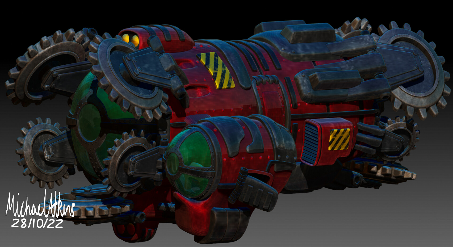 ArtStation - Michael Atkins 3D Futuristic Digger Transport