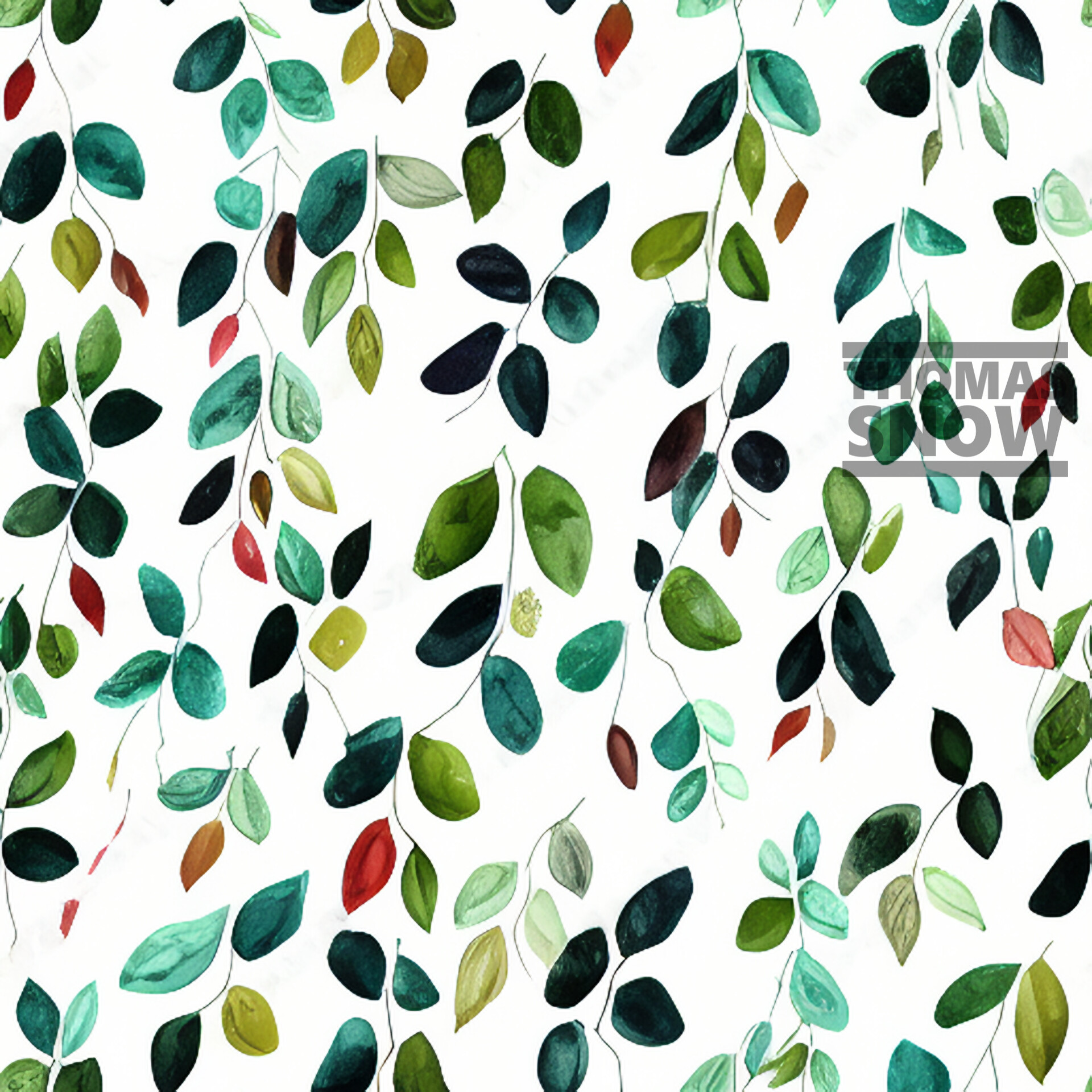 Thomas Snow - "Ferns and vines" seamless pattern collection
