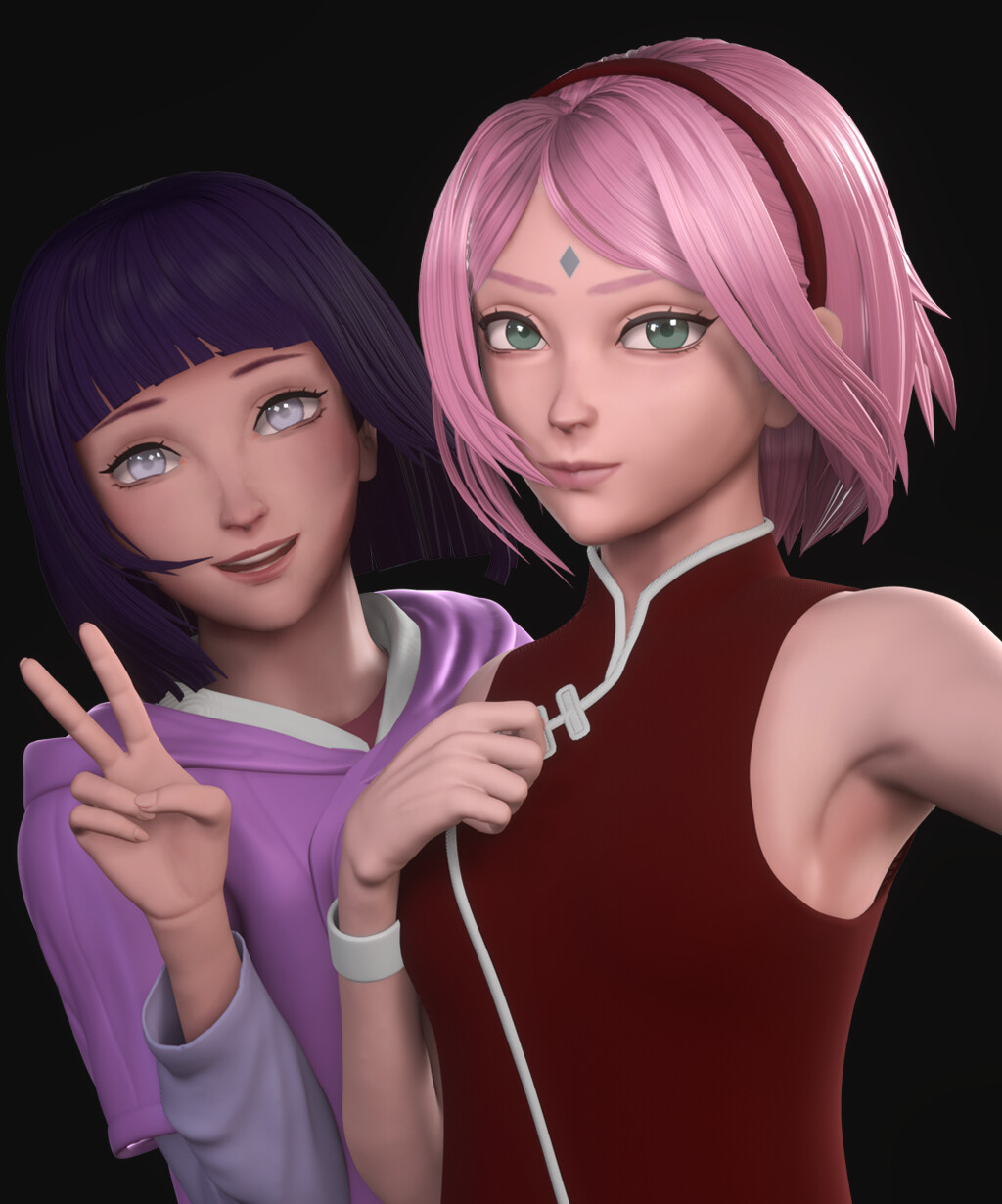Artstation 3d Sakura Hinata