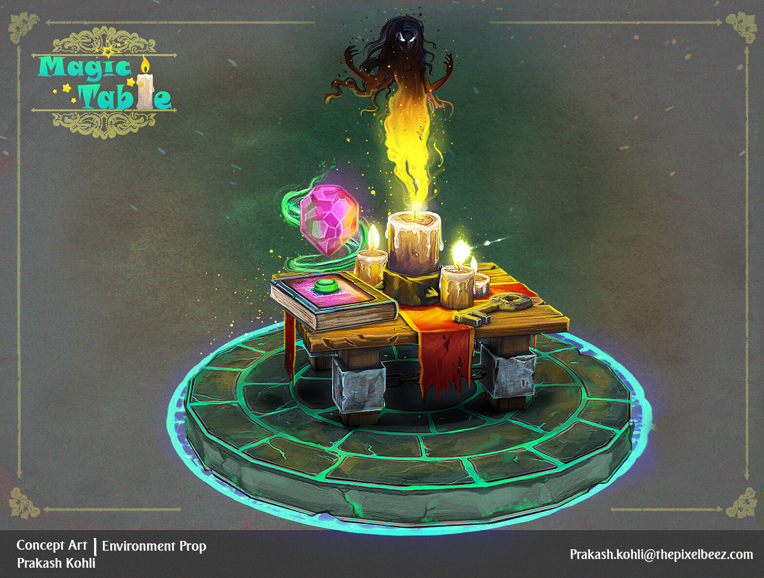ArtStation - 'magic table and candle'