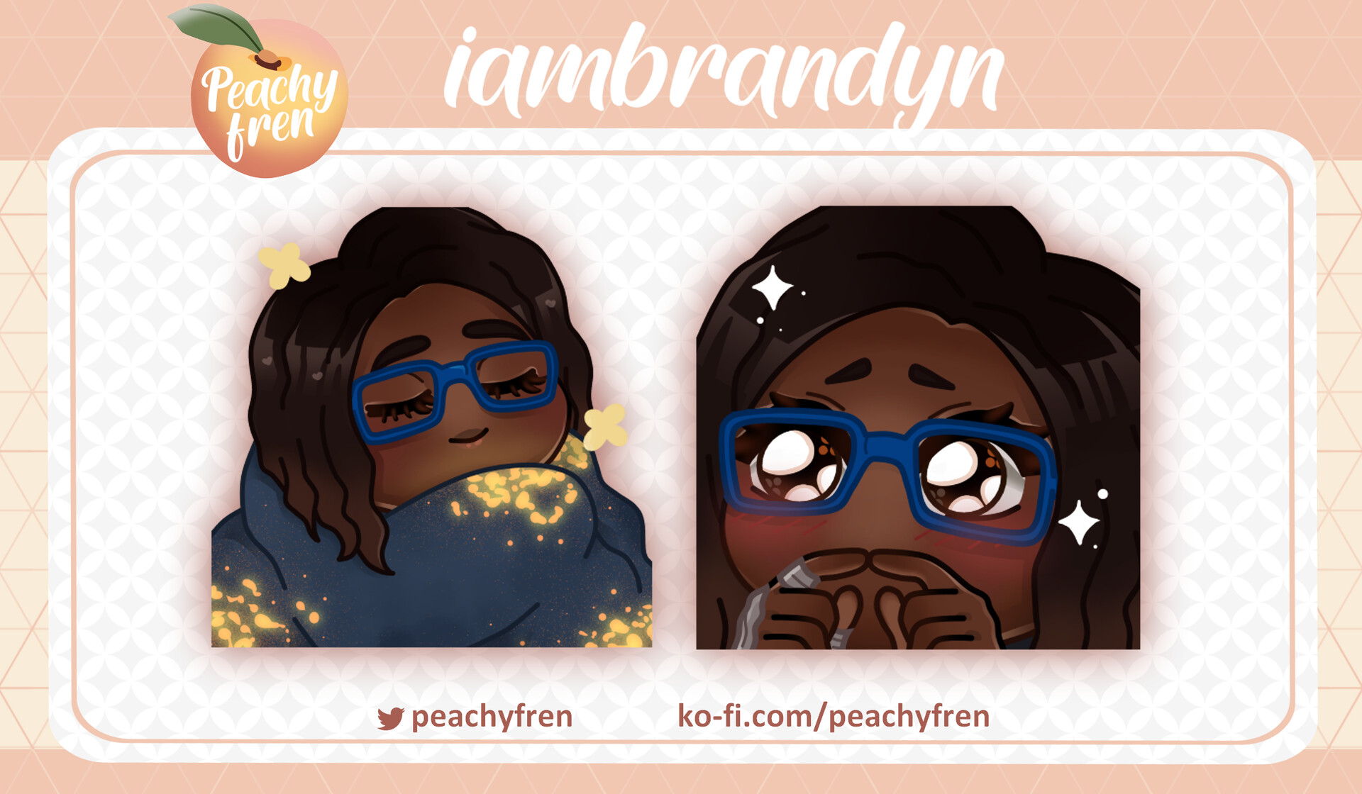 peachyfren - Recent Commissioned Emote Sets
