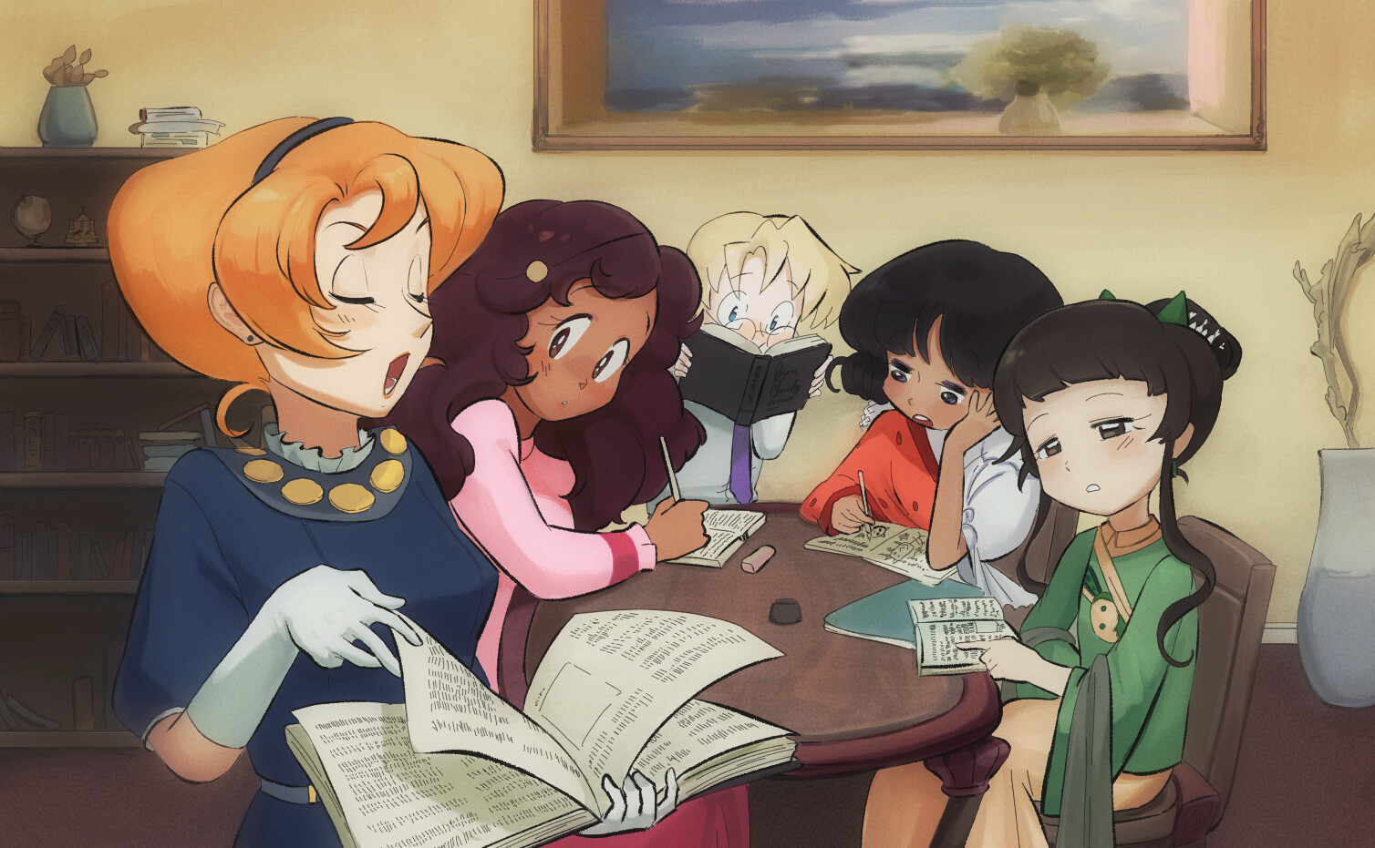 ArtStation - 1910 Studying Together