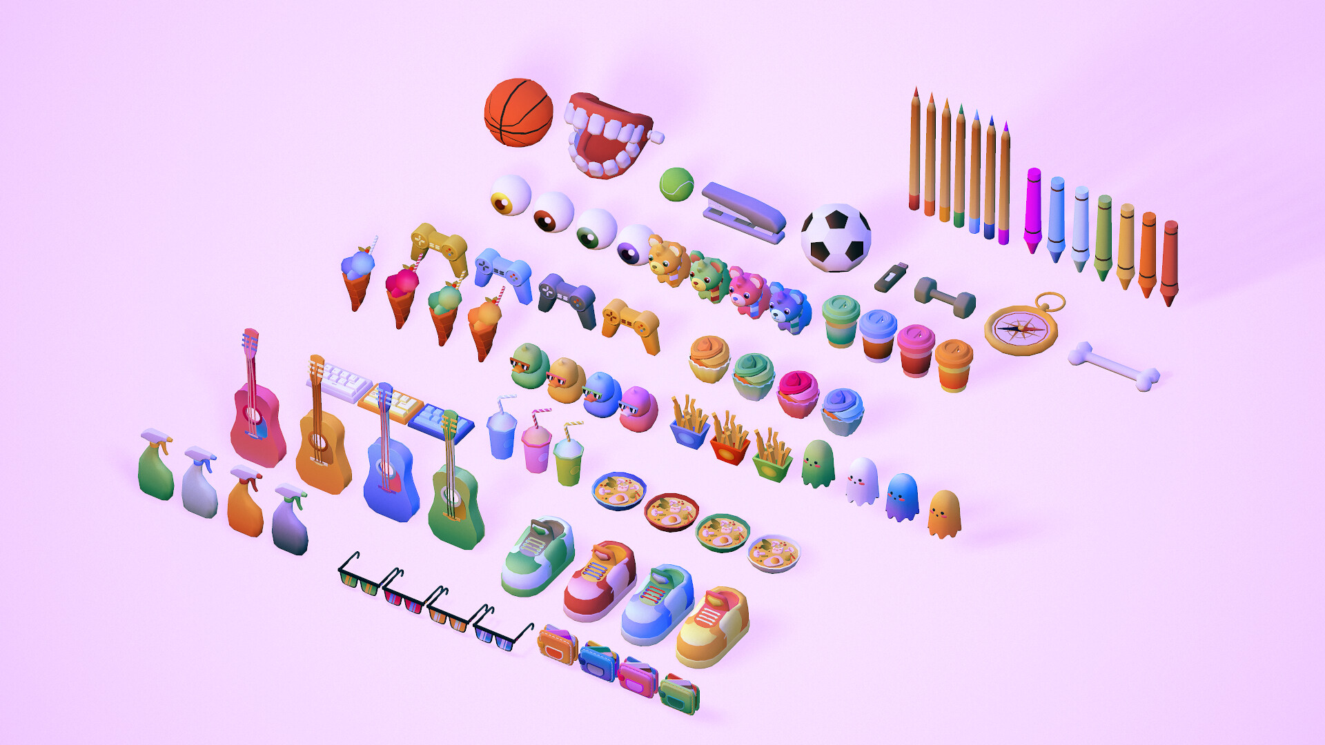 ArtStation - Sort by Colors Props Collection