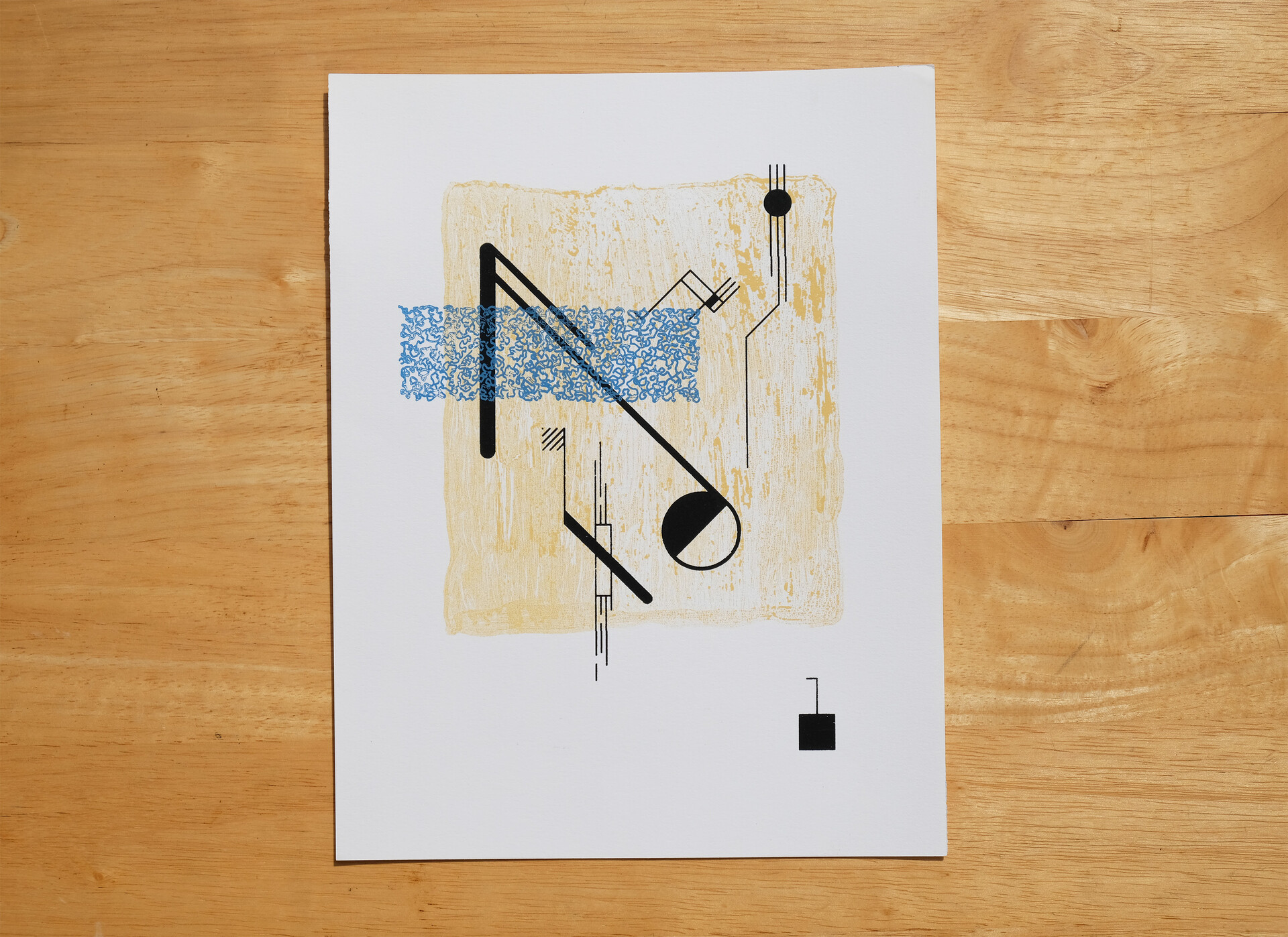 ArtStation - Composition No. 3 | Abstract geometric Screenprint