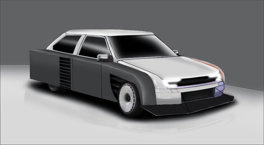 ArtStation - Lada 2113 + cyberpunk/time attack