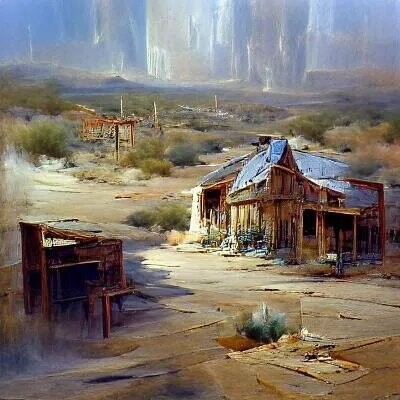 ArtStation - Desert Ghost Town