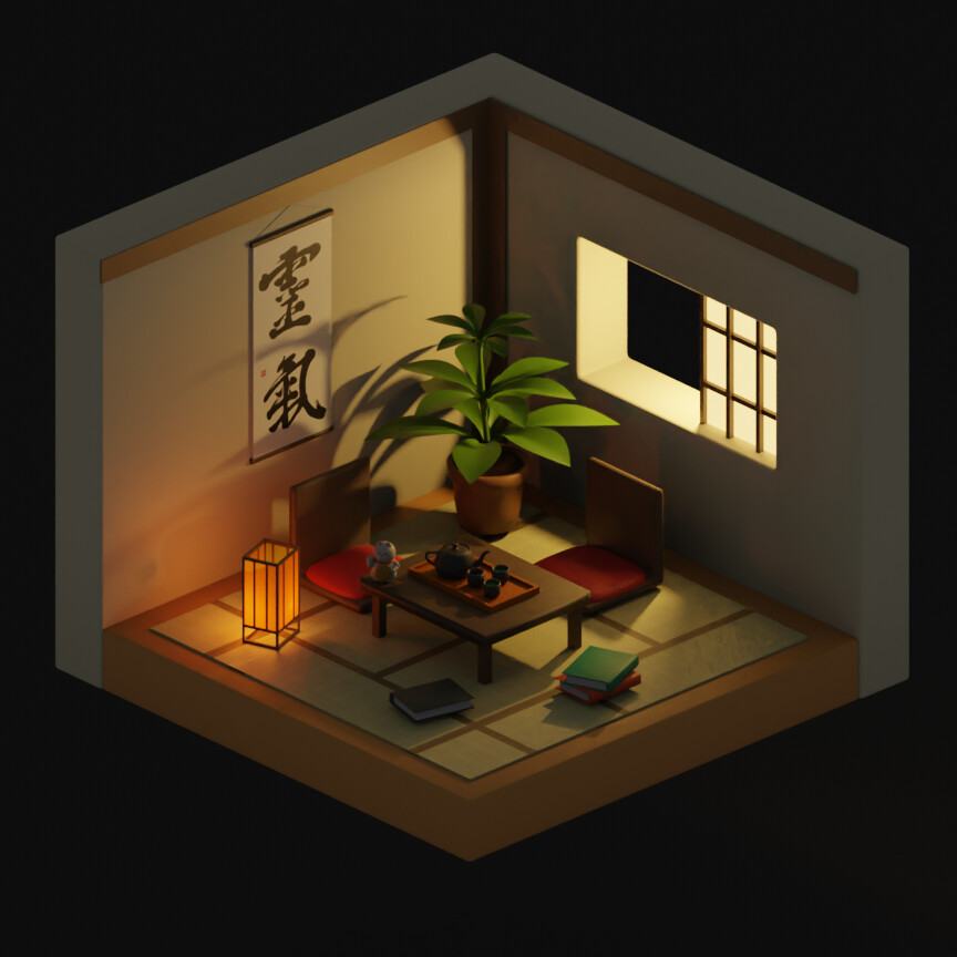 ArtStation - Little japanese room