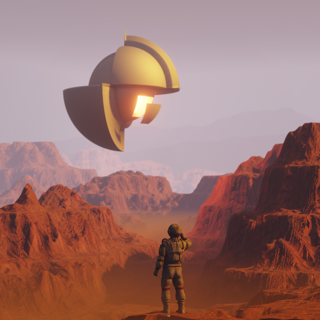 ArtStation - Martian Ship illustration in Blender EEVEE