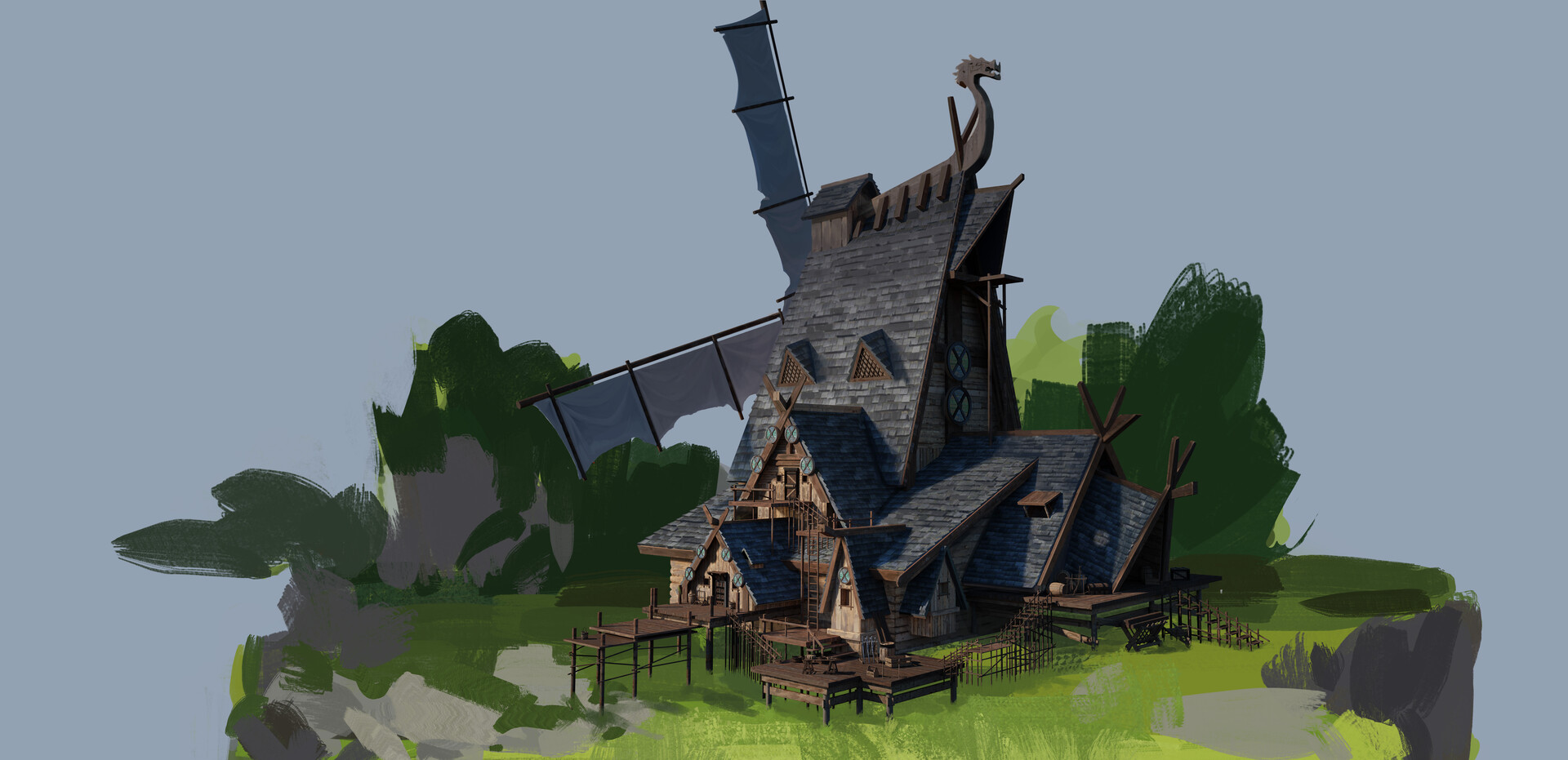 ArtStation - Viking Building