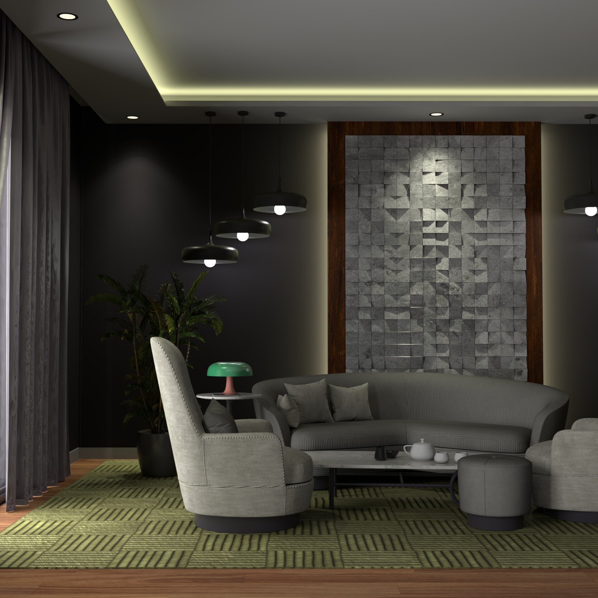 ArtStation - Interior Render : Living room (College Lighting Assignment )