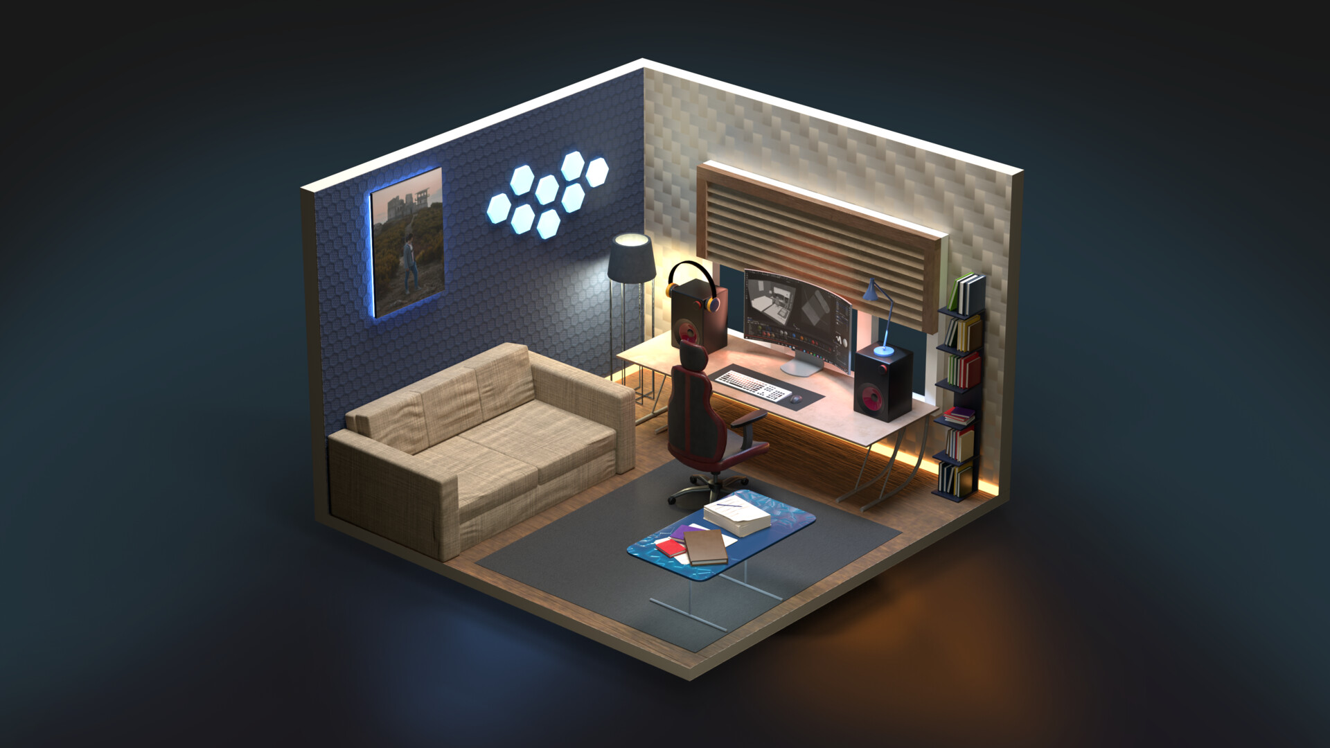ArtStation - Isometric Room