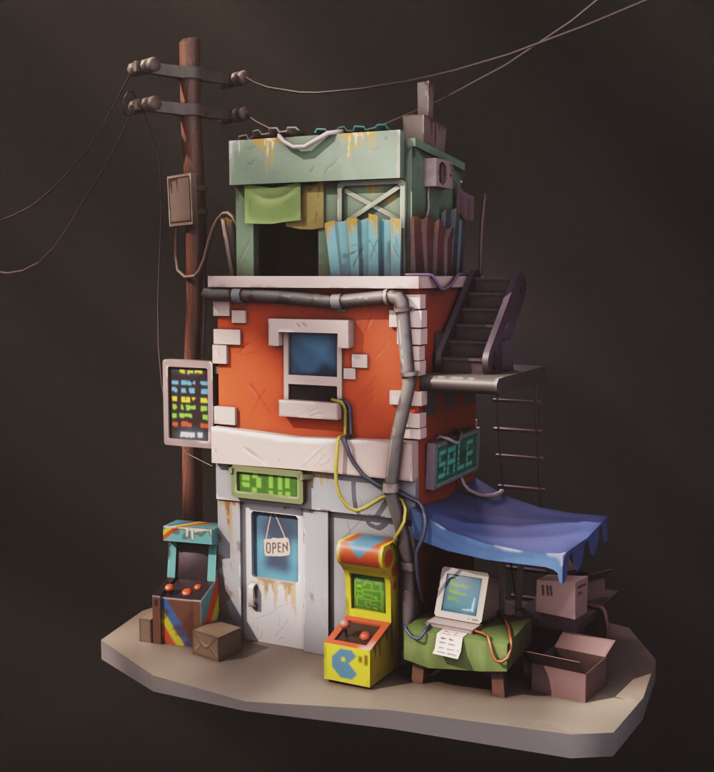 ArtStation - Postapo Building