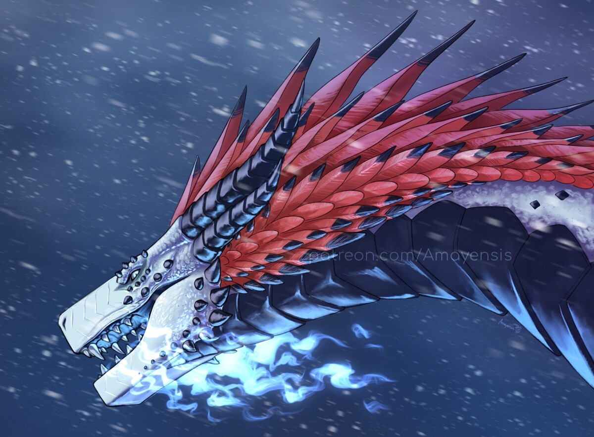 ArtStation - Feathered wyvern - Commission