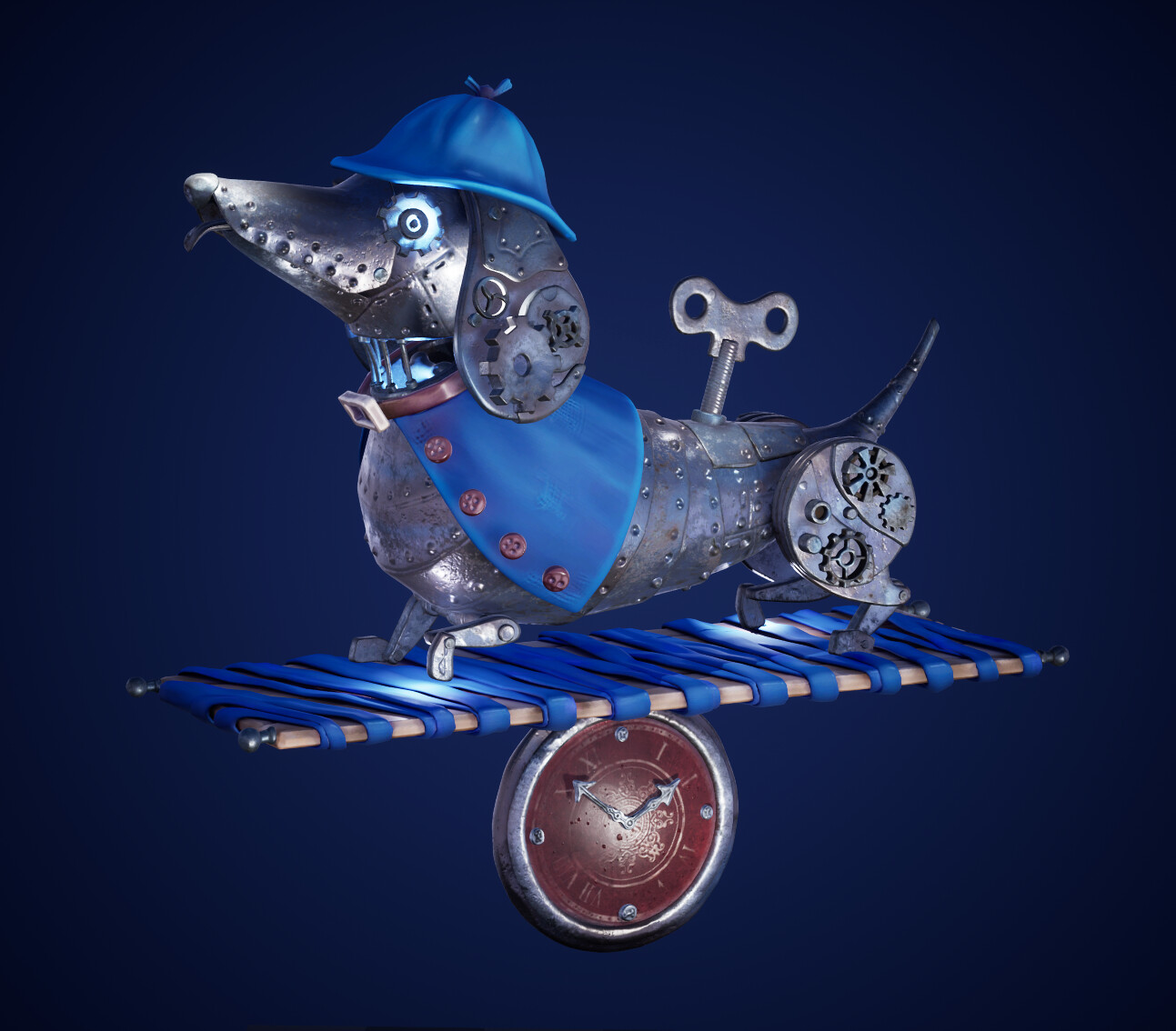 Olga Gavrikova - A clockwork dog is dogging the clock