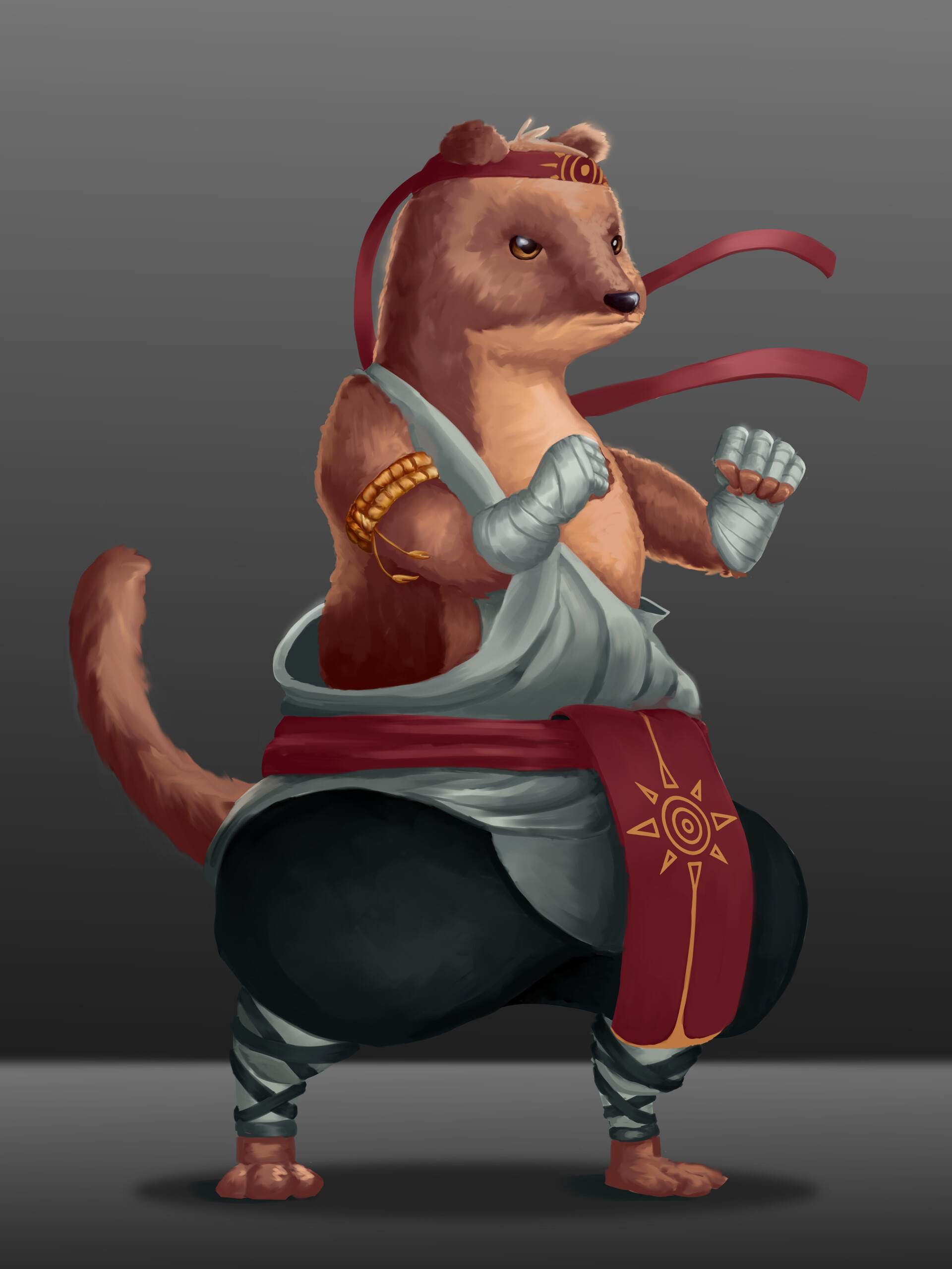 ArtStation - Brawler Weasel // commission