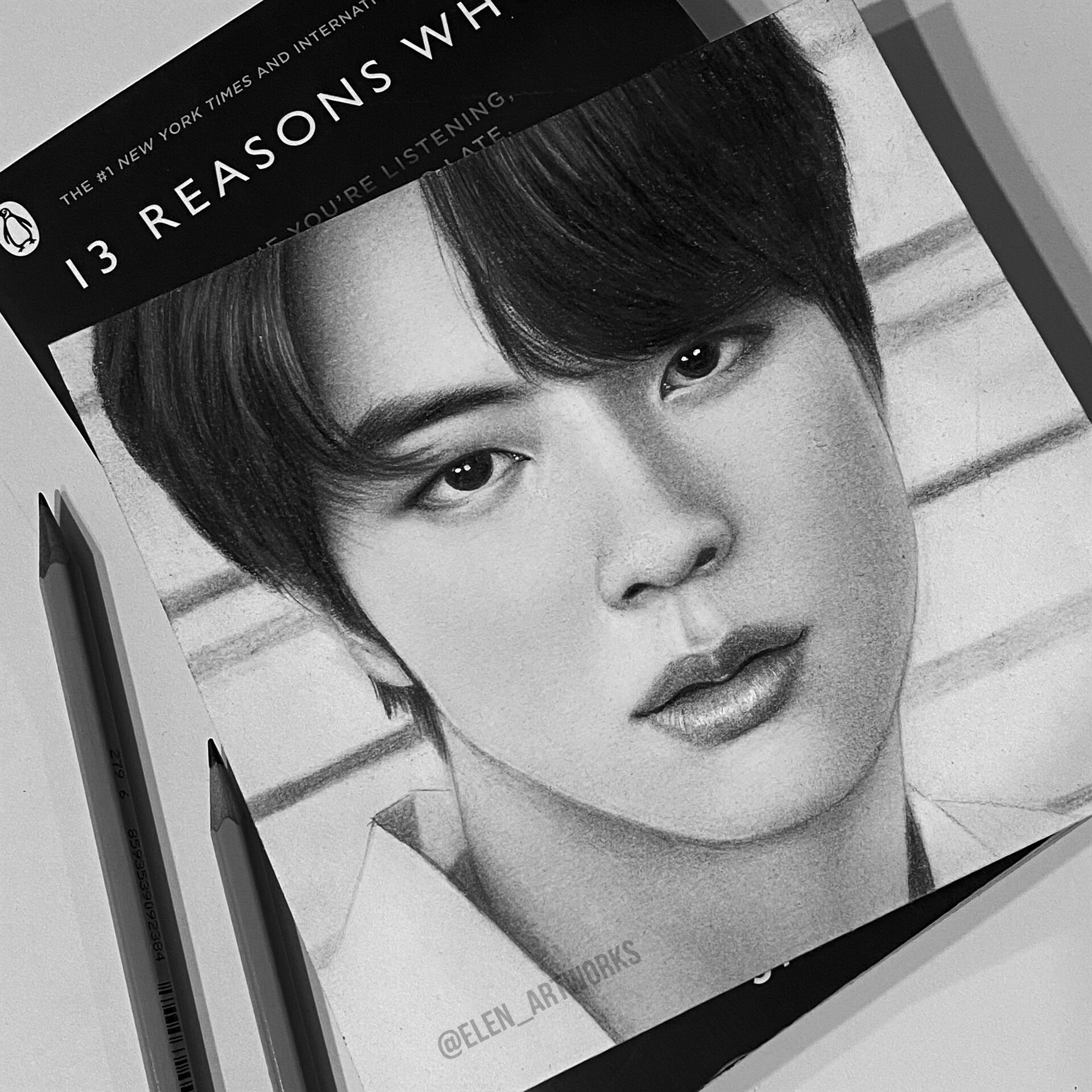 how to draw bts jin