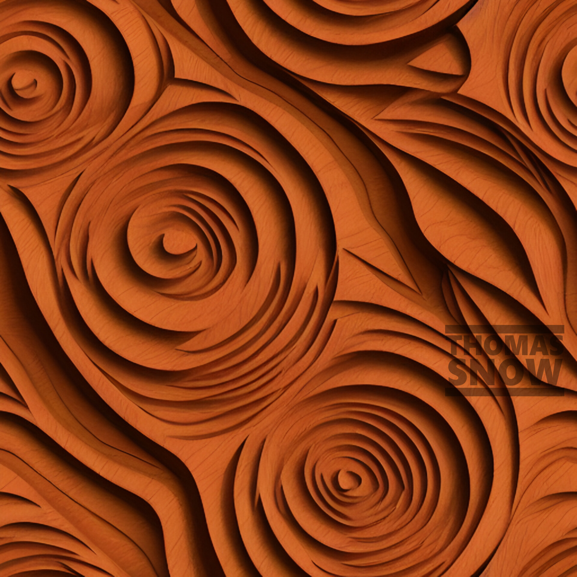 Thomas Snow - "Carved in... wood #1" seamless pattern collection