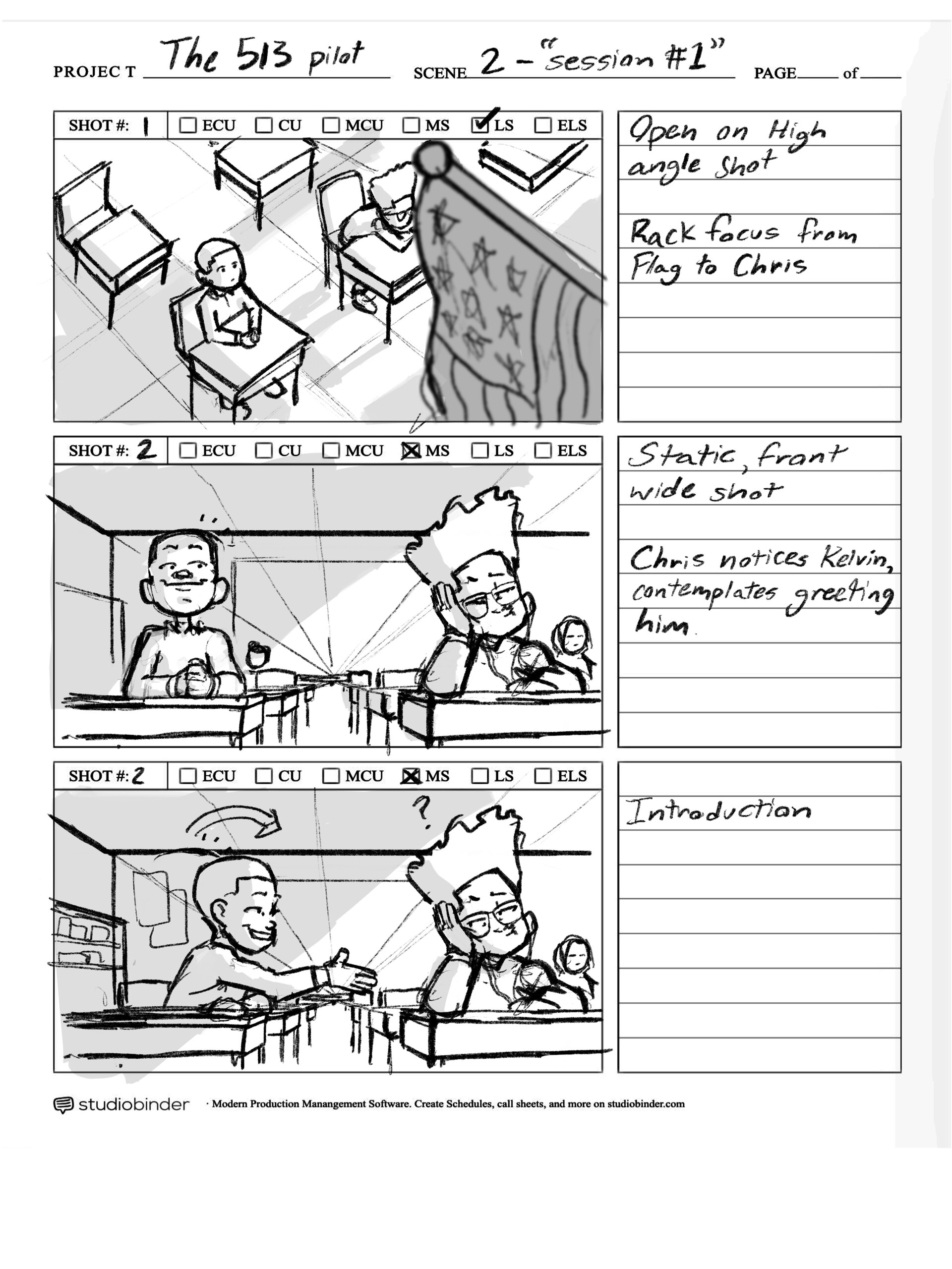 ArtStation - "513" Senior film Storyboard Scene 2