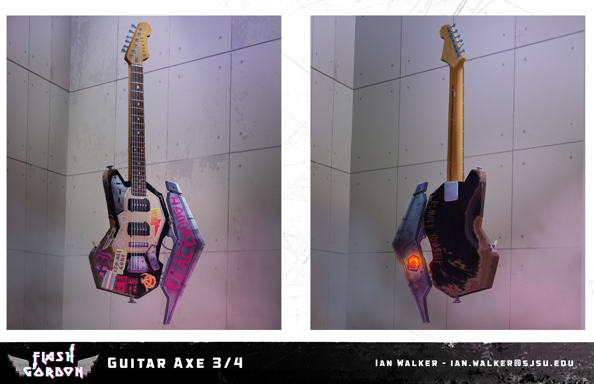 ArtStation - Flash Gordon Guitar Axe Prop