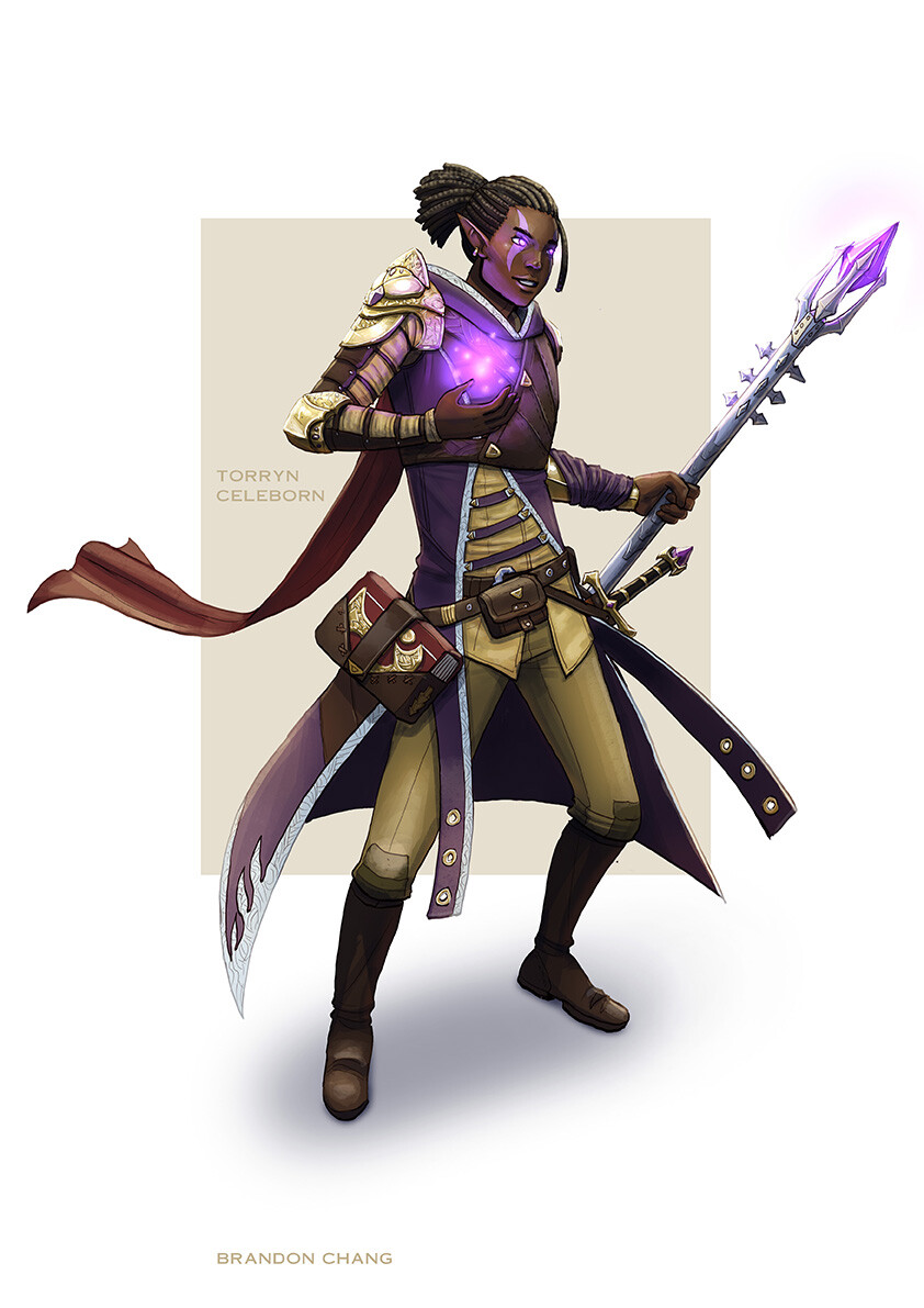ArtStation - Torryn Celeborn, Half-elf Ranger Wizard