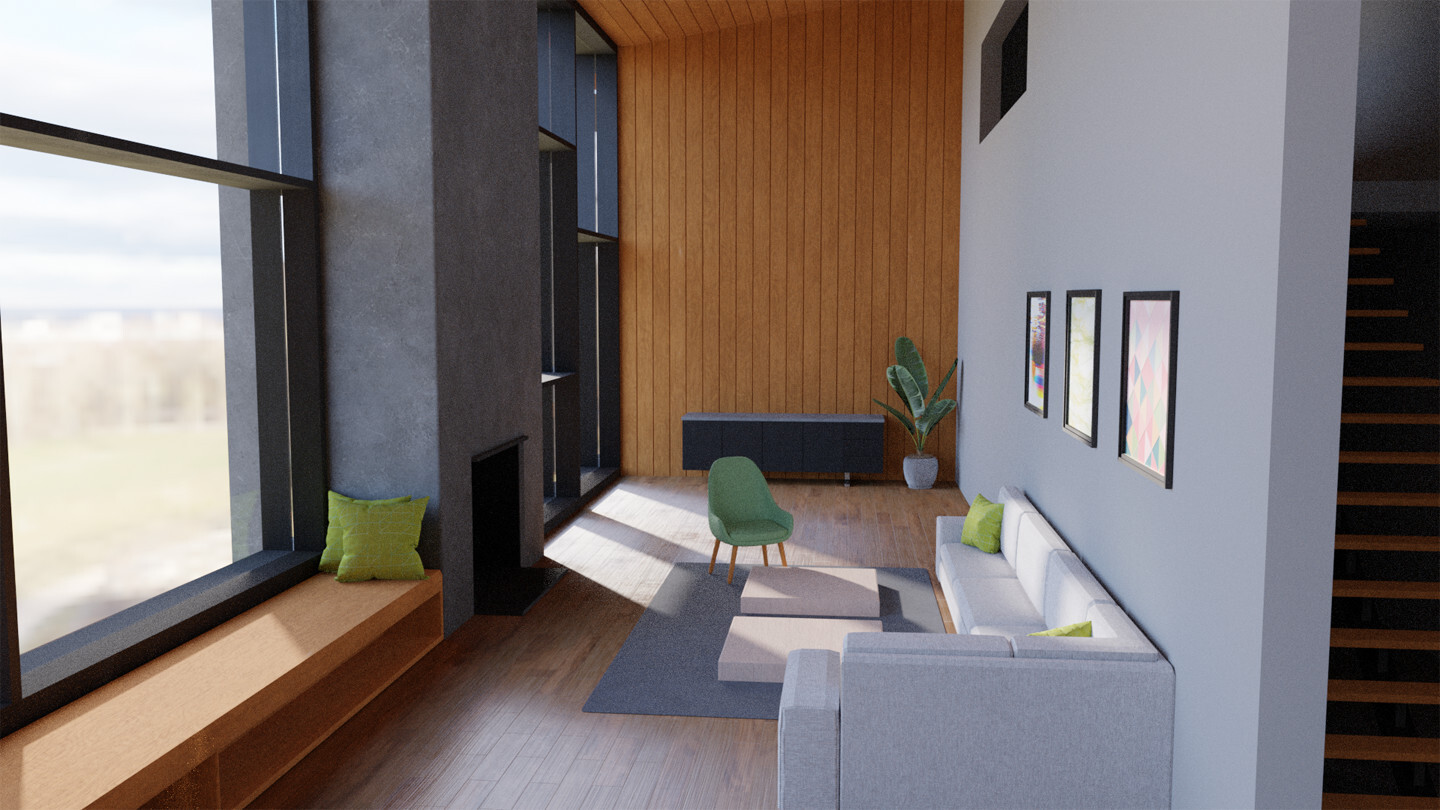 Anthony Crew - Modern Interior - made within Blender