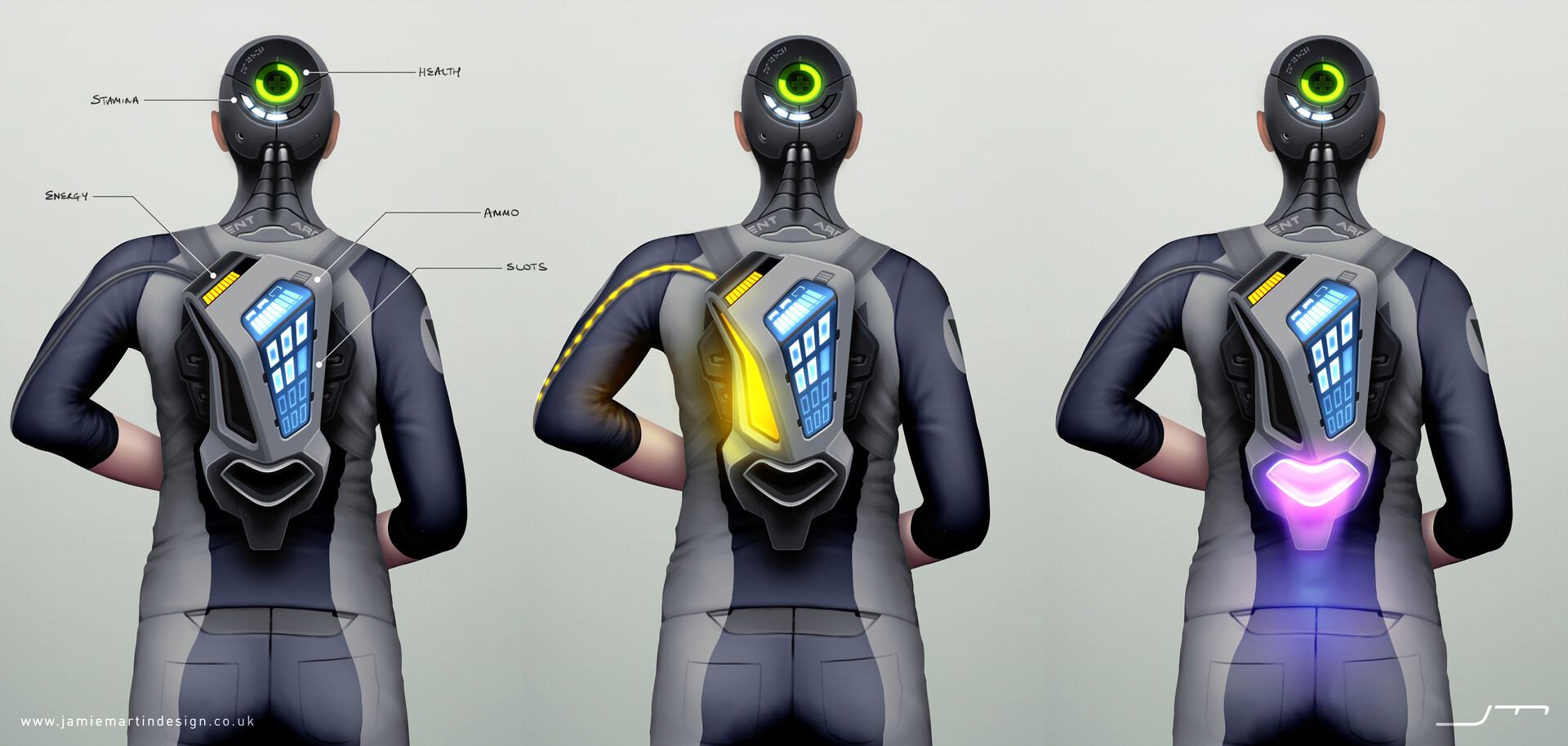 Jamie Martin - 'Survival': Android Character - concept art