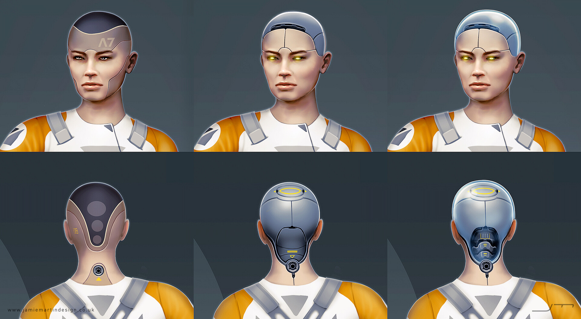 Jamie Martin - 'Survival': Android Character - concept art