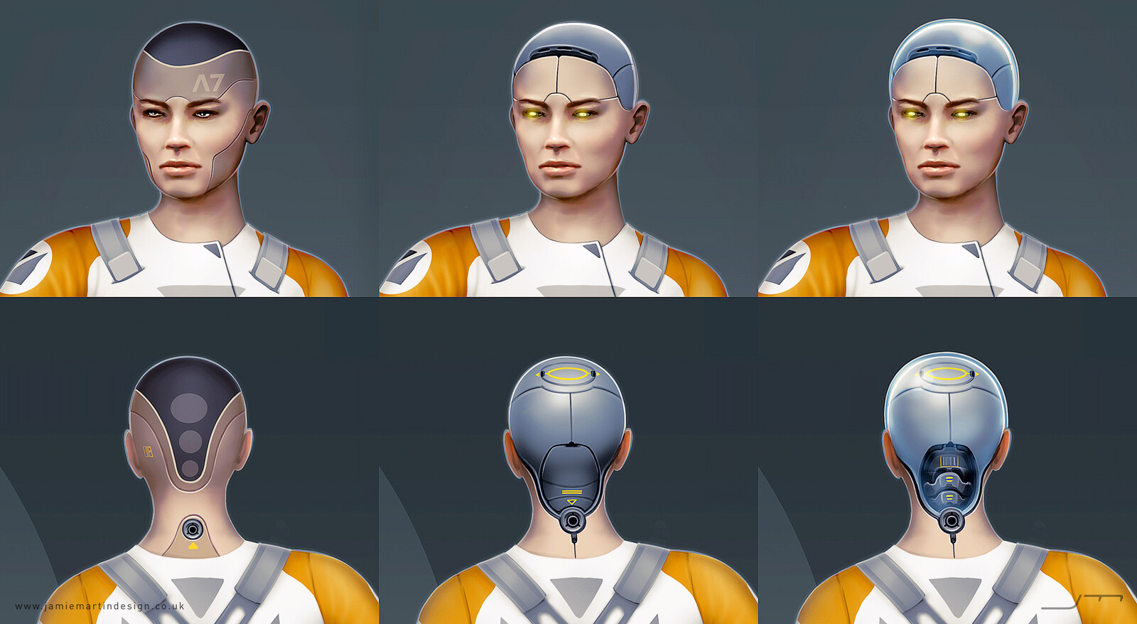 Jamie Martin - 'Survival': Android Character - concept art