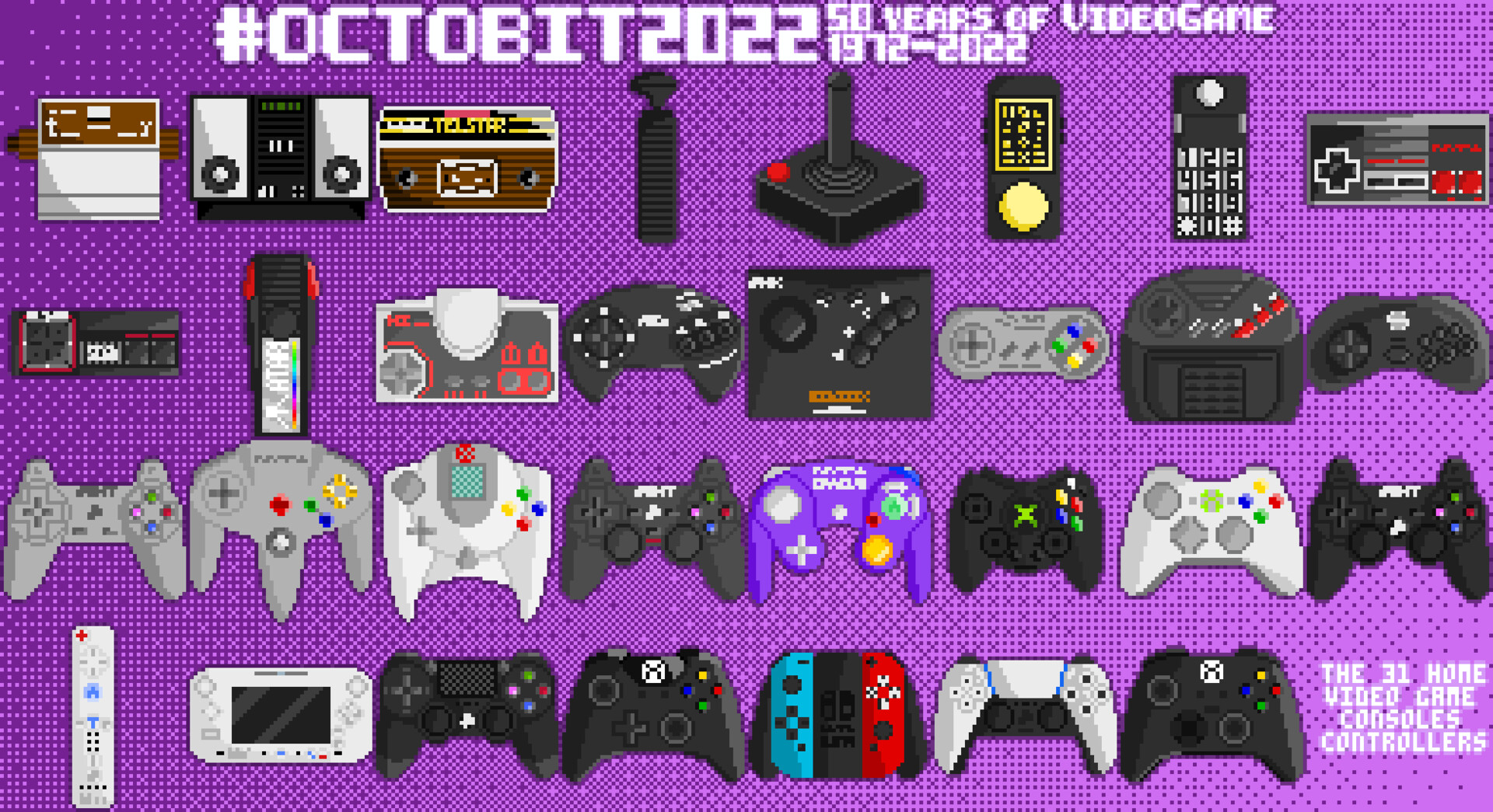 ArtStation - Octobit 2022 Complete - 50 years of Video Game