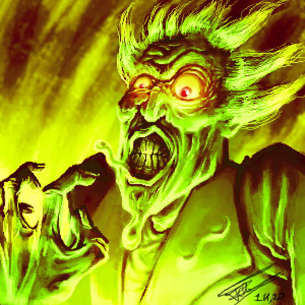 ArtStation - Speedpixel 2018 - Toxic Rick from Rick and Morty