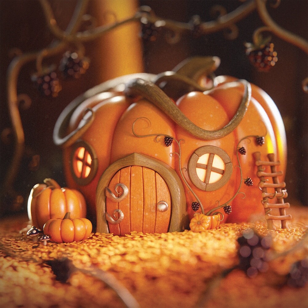 ArtStation - Pumpkin Cottage 🧡