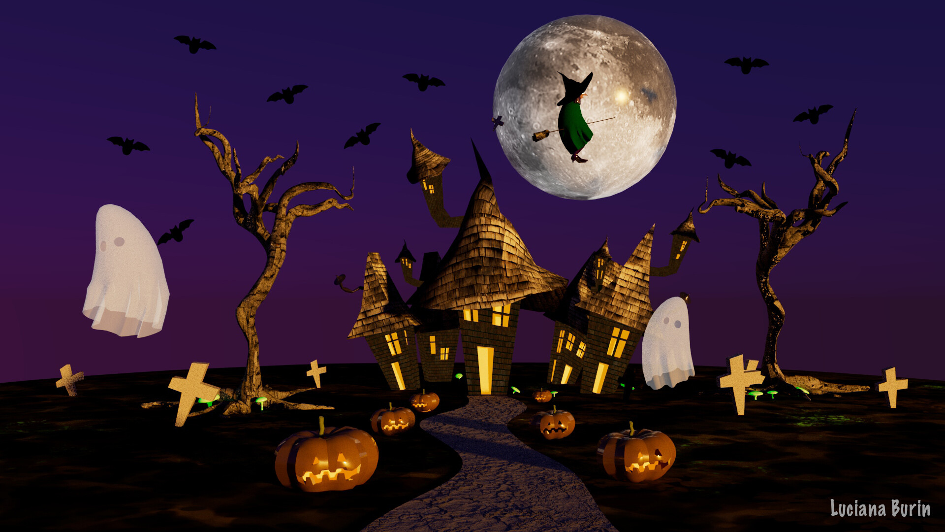 ArtStation - Halloween scene