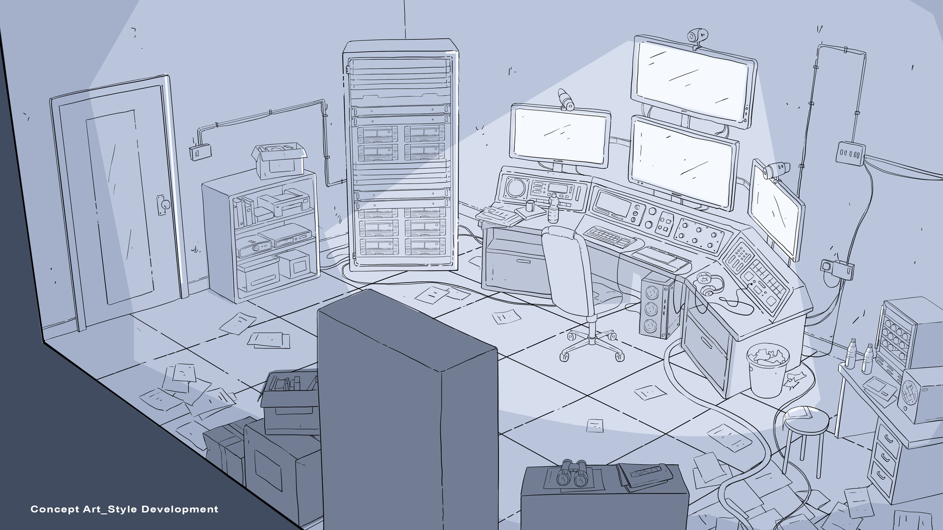 ArtStation - Control Room Concept Art