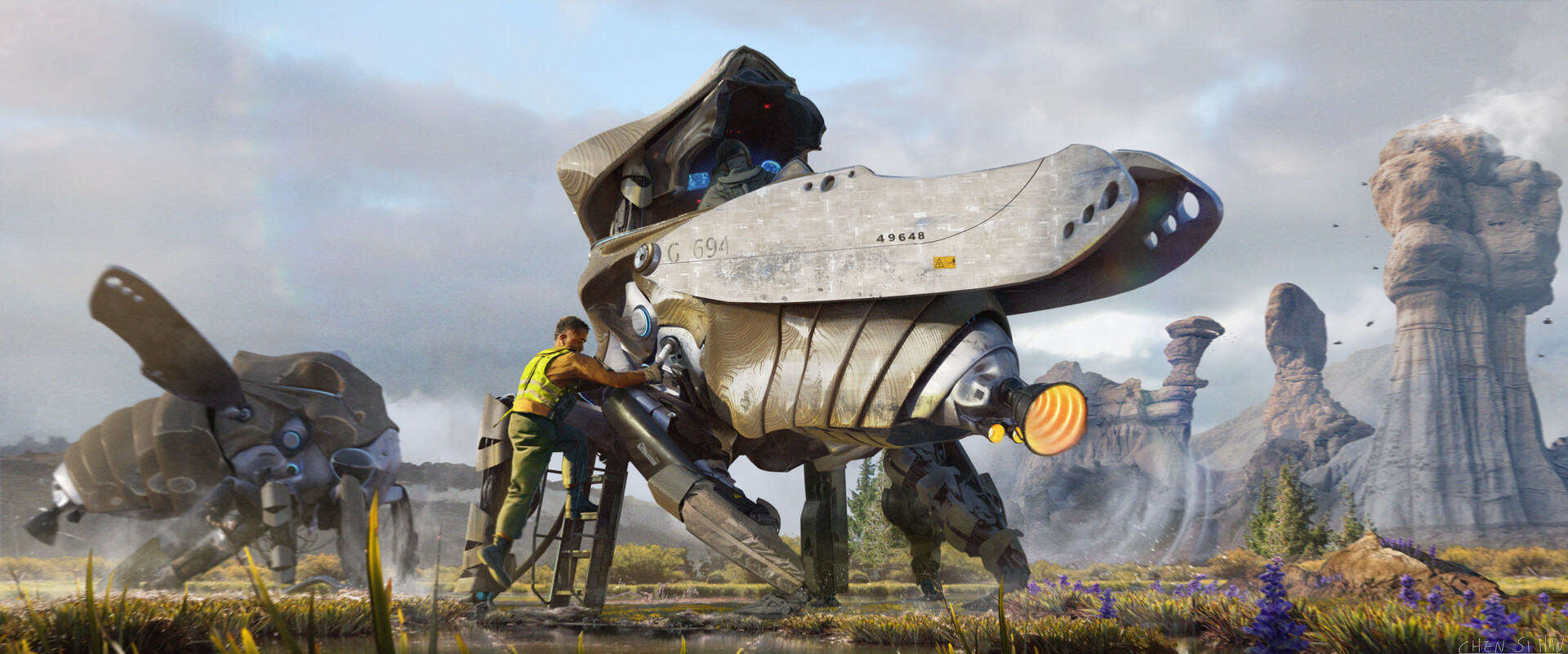 ArtStation - Flying bee- Keyframe Design