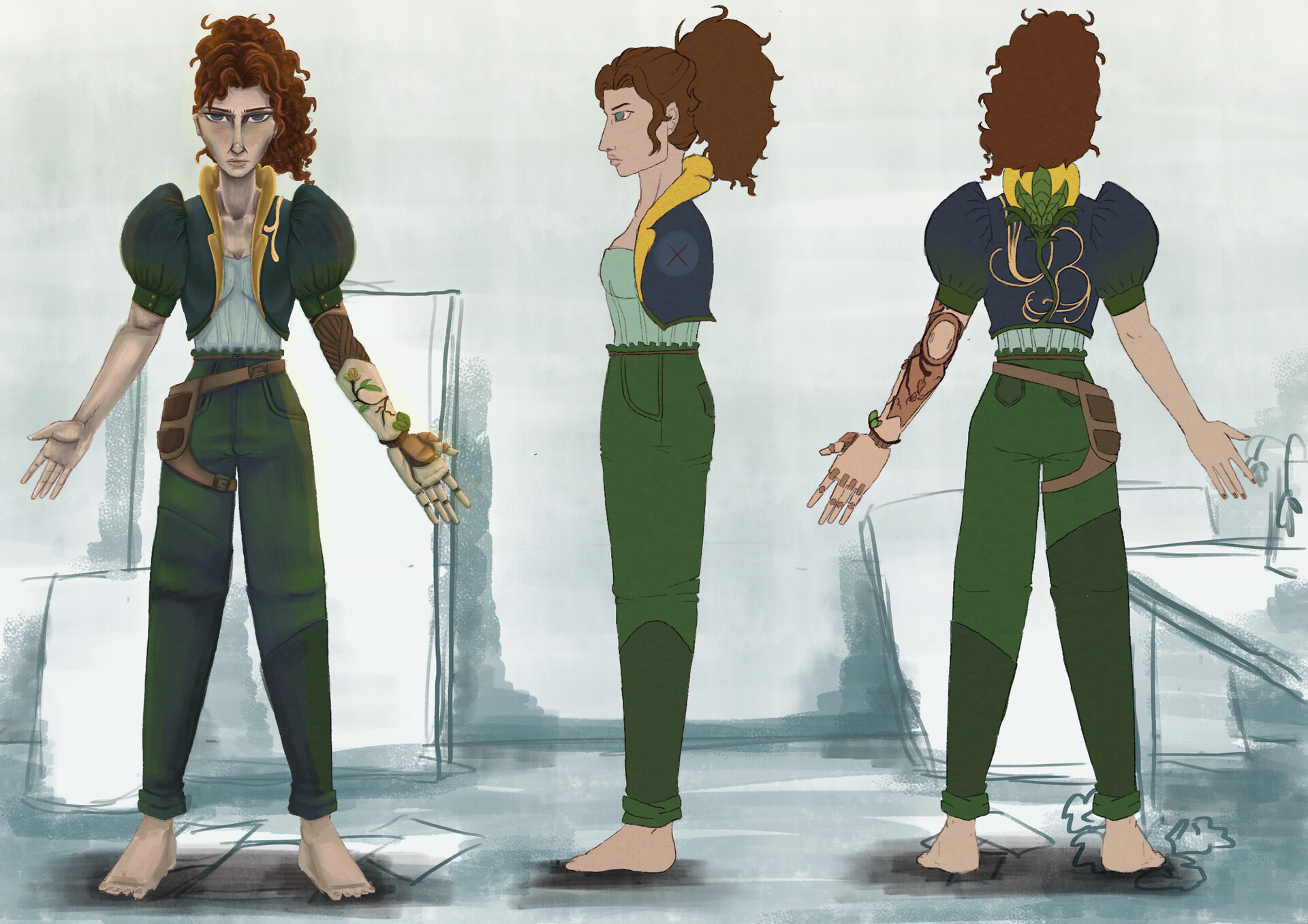 Ori Elek - Rene Miller- Character Ref sheet